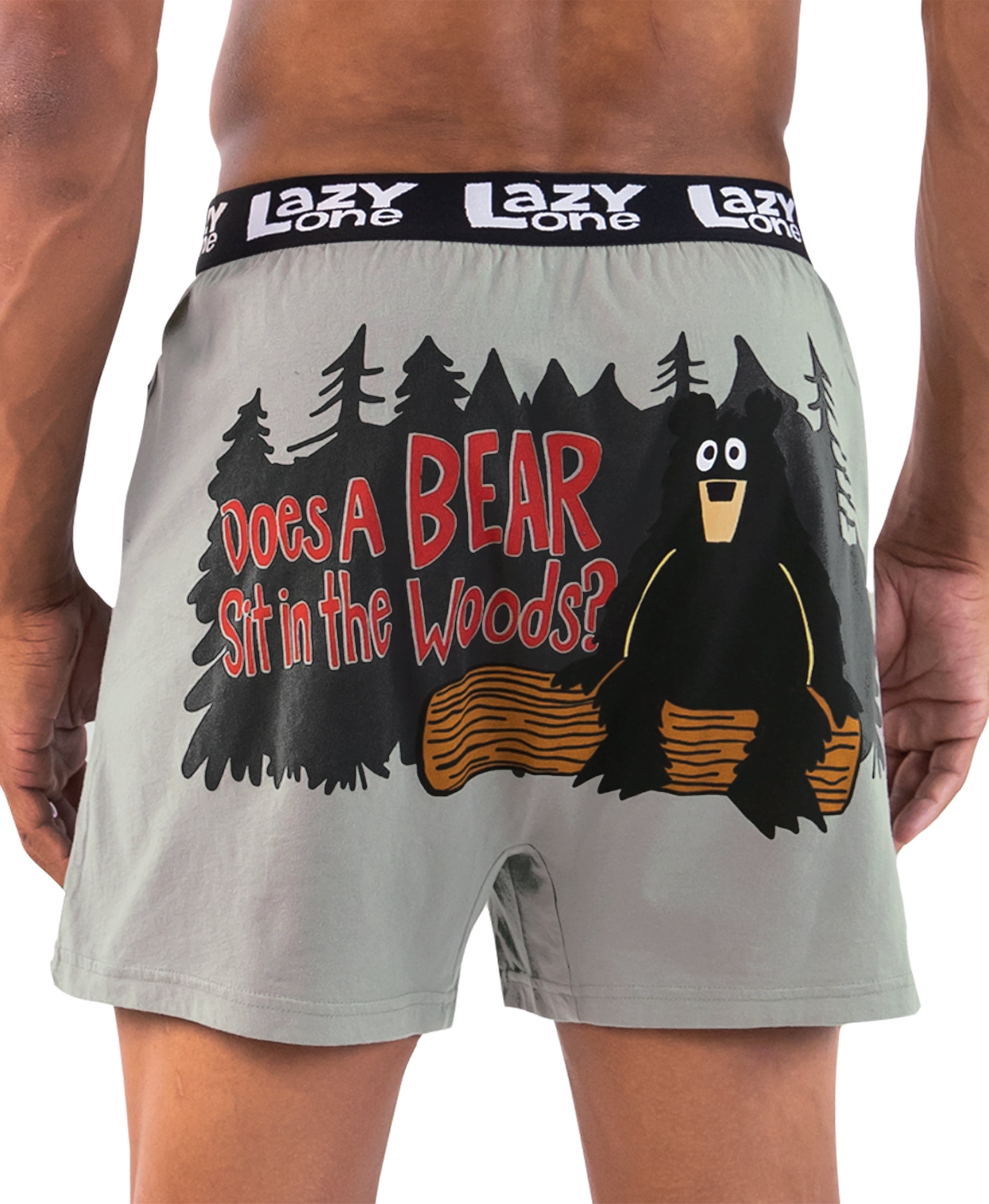 LazyOne Men's Funny Animal Boxers, Comical Punny Underwear, Comfortable ...