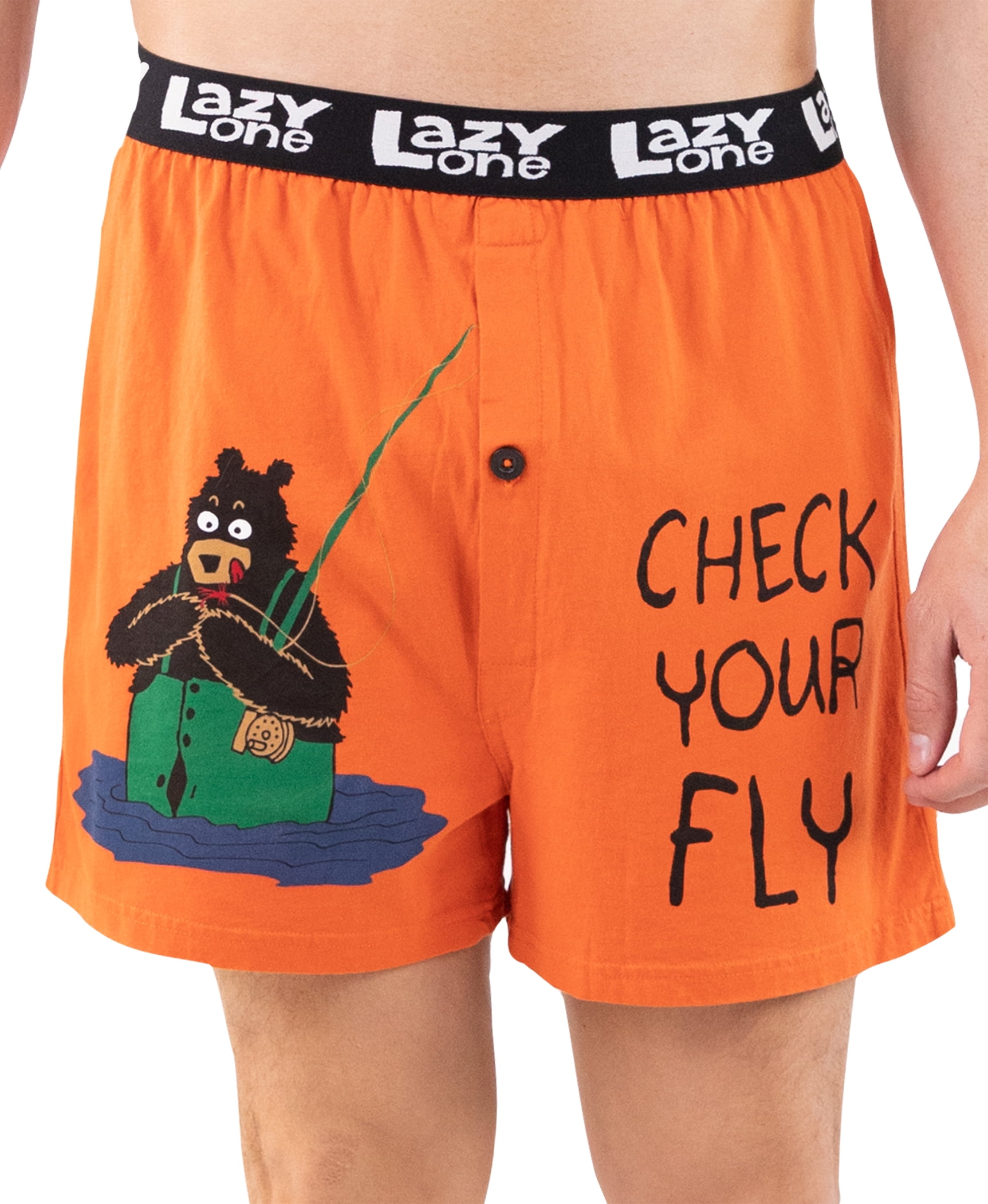 Lazy One Funny Boxer Shorts, Humorous Cotton Underwear, Novelty Gag ...