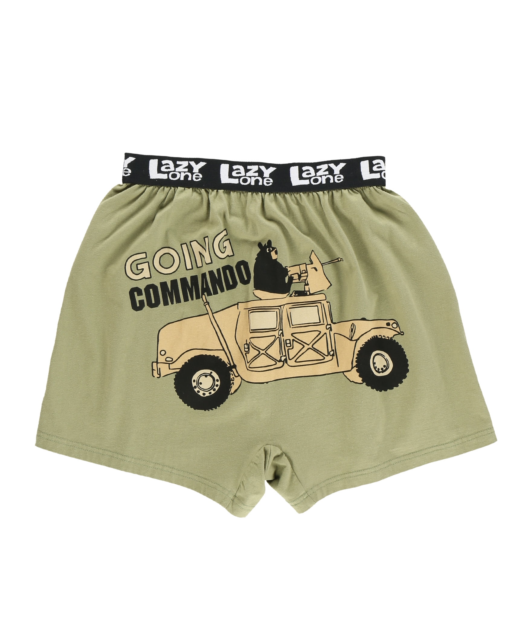 LazyOne Funny Animal Boxers, Going Commando Green, Humorous Underwear ...