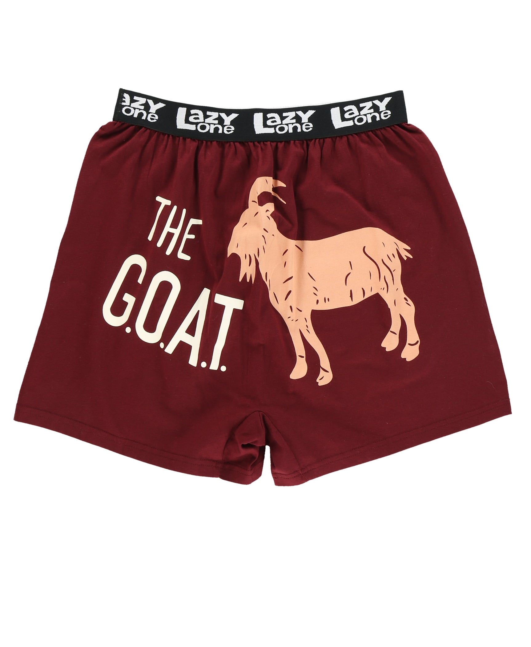 LazyOne Funny Animal Boxers, The G.O.A.T, Humorous Underwear, Gag Gifts ...