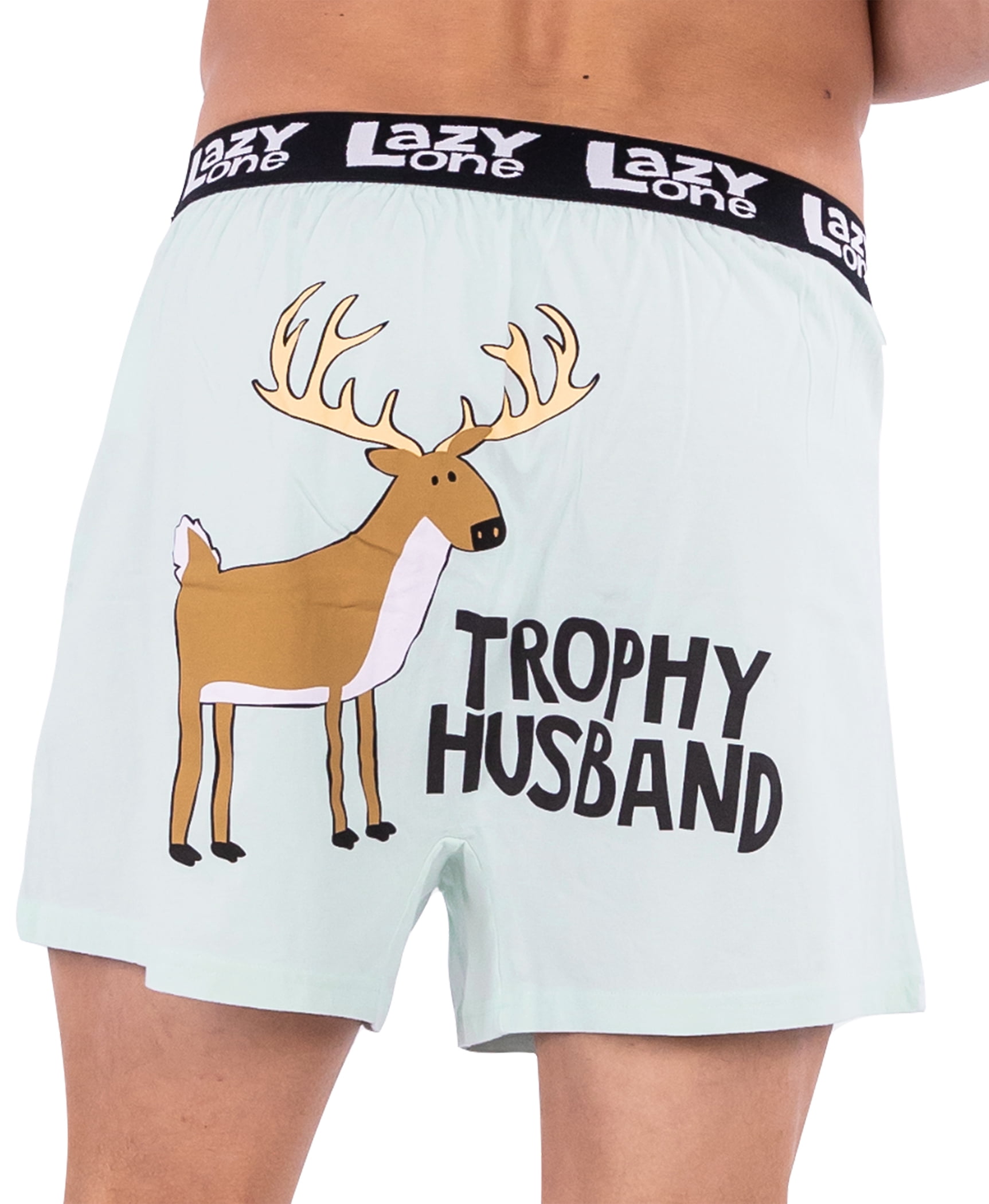 Lazy One Funny Animal Boxers, Humorous Novelty Gag Gift, Comical, Deer ...