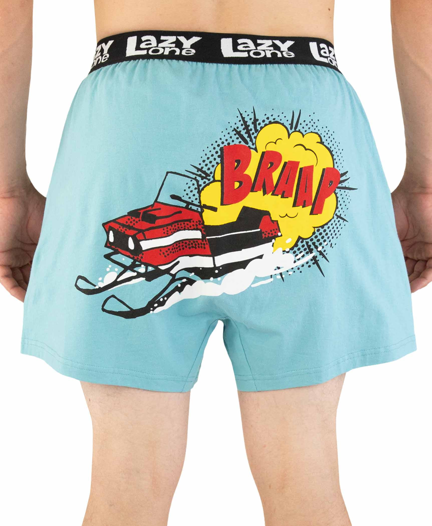 LazyOne Funny Boxers, Snowmobile Boxer, Humorous Underwear, Gag Gifts ...