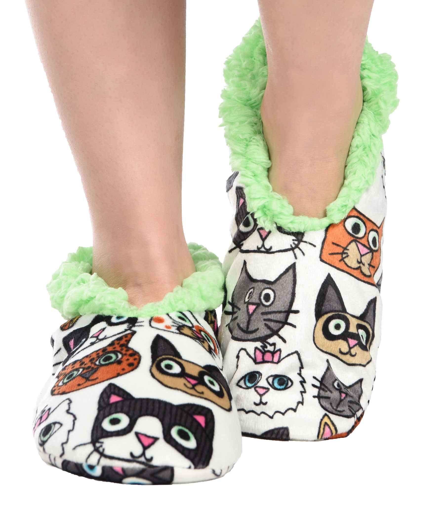 LazyOne Fuzzy Feet Slippers for Women, Cute Fleece-Lined House Slippers ...