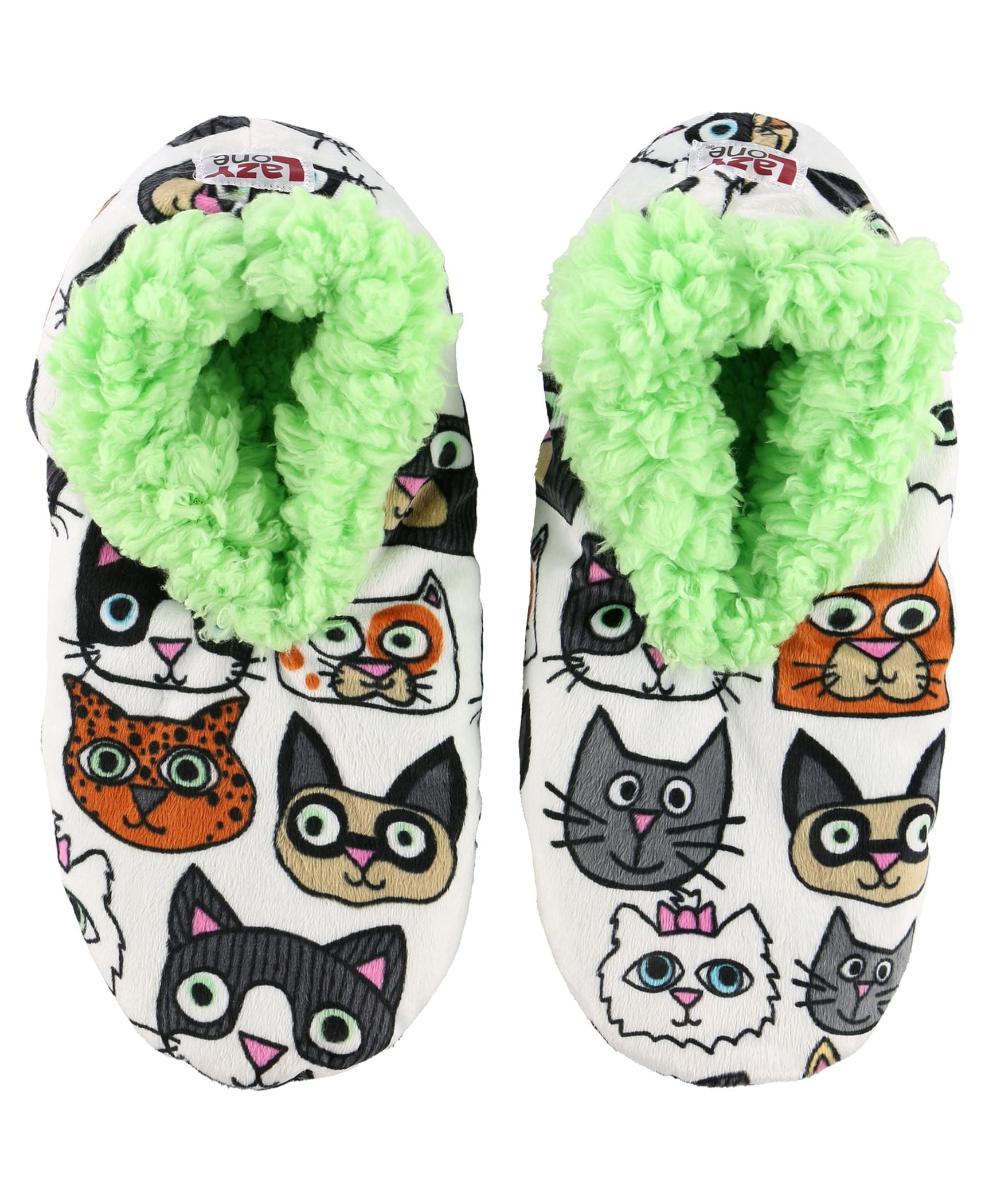 LazyOne Warm Fuzzy Feet Gripper Slippers for Adults, Cute Fluffy House ...