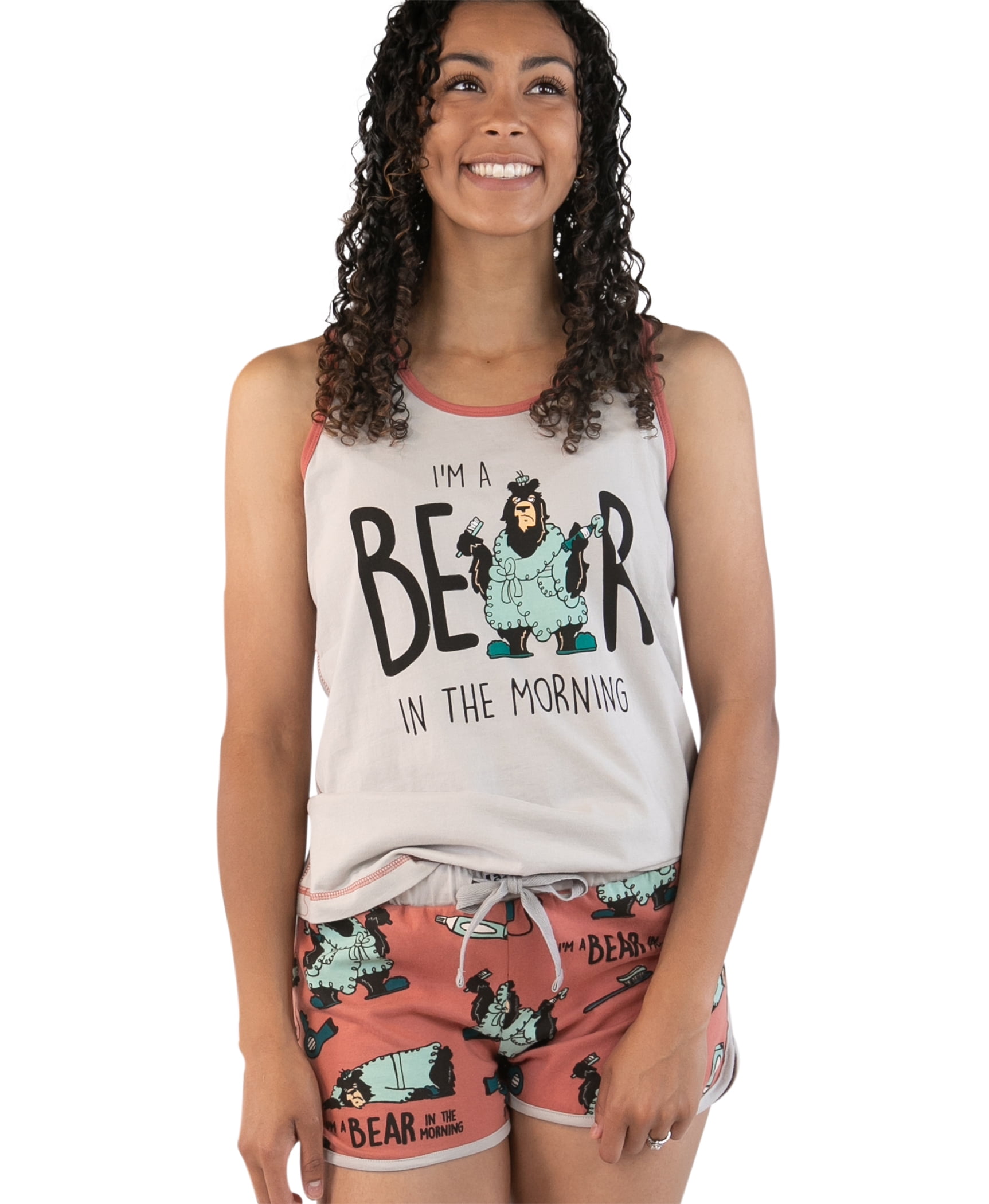 LazyOne Matching Pajamas for Women, Cute Pajama Shorts and Tank Top Set ...