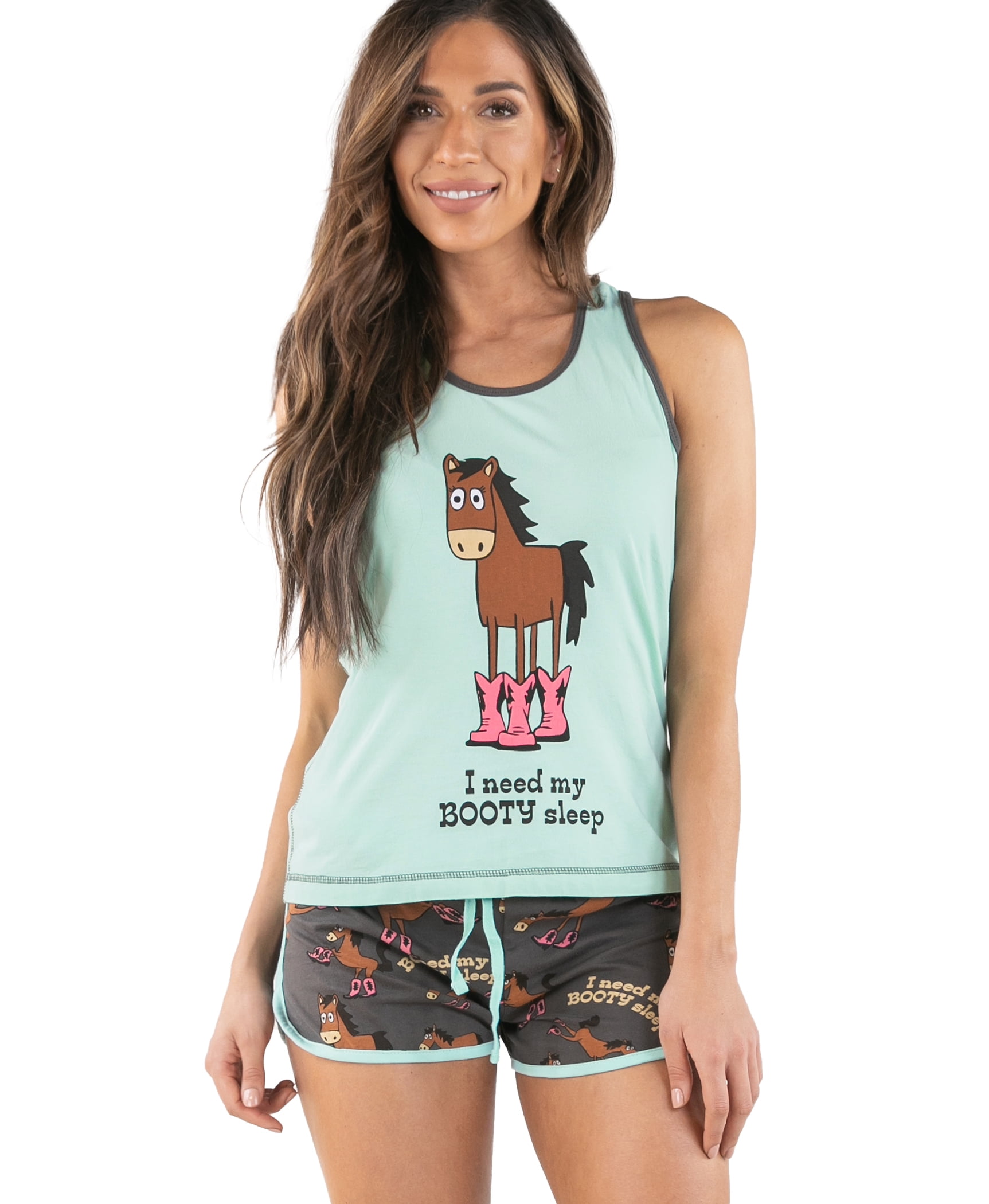LazyOne Matching Pajamas for Women, Cute Pajama Shorts and Tank Top Set ...