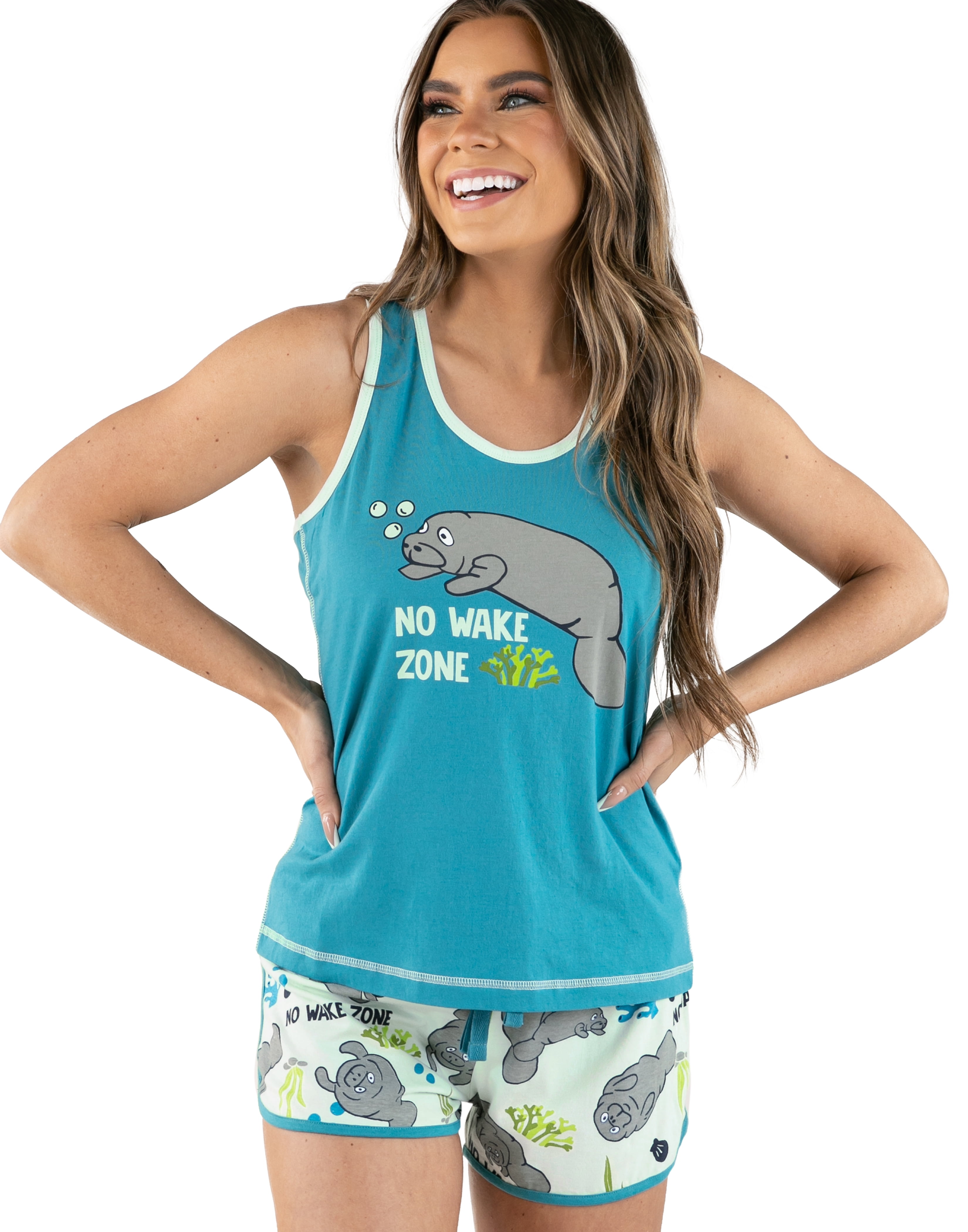LazyOne Matching Pajamas for Women, Cute Pajama Shorts and Tank Top Set ...