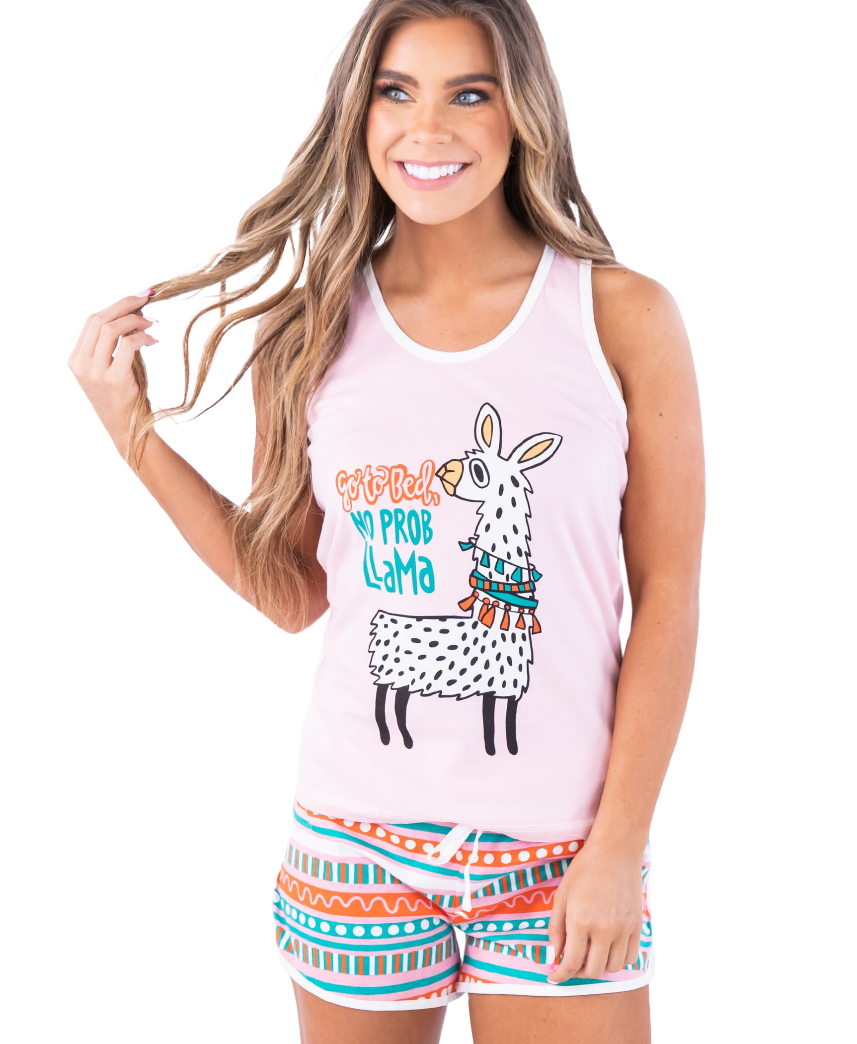 LazyOne Matching Pajamas for Women, Cute Pajama Shorts and Tank Top Set ...
