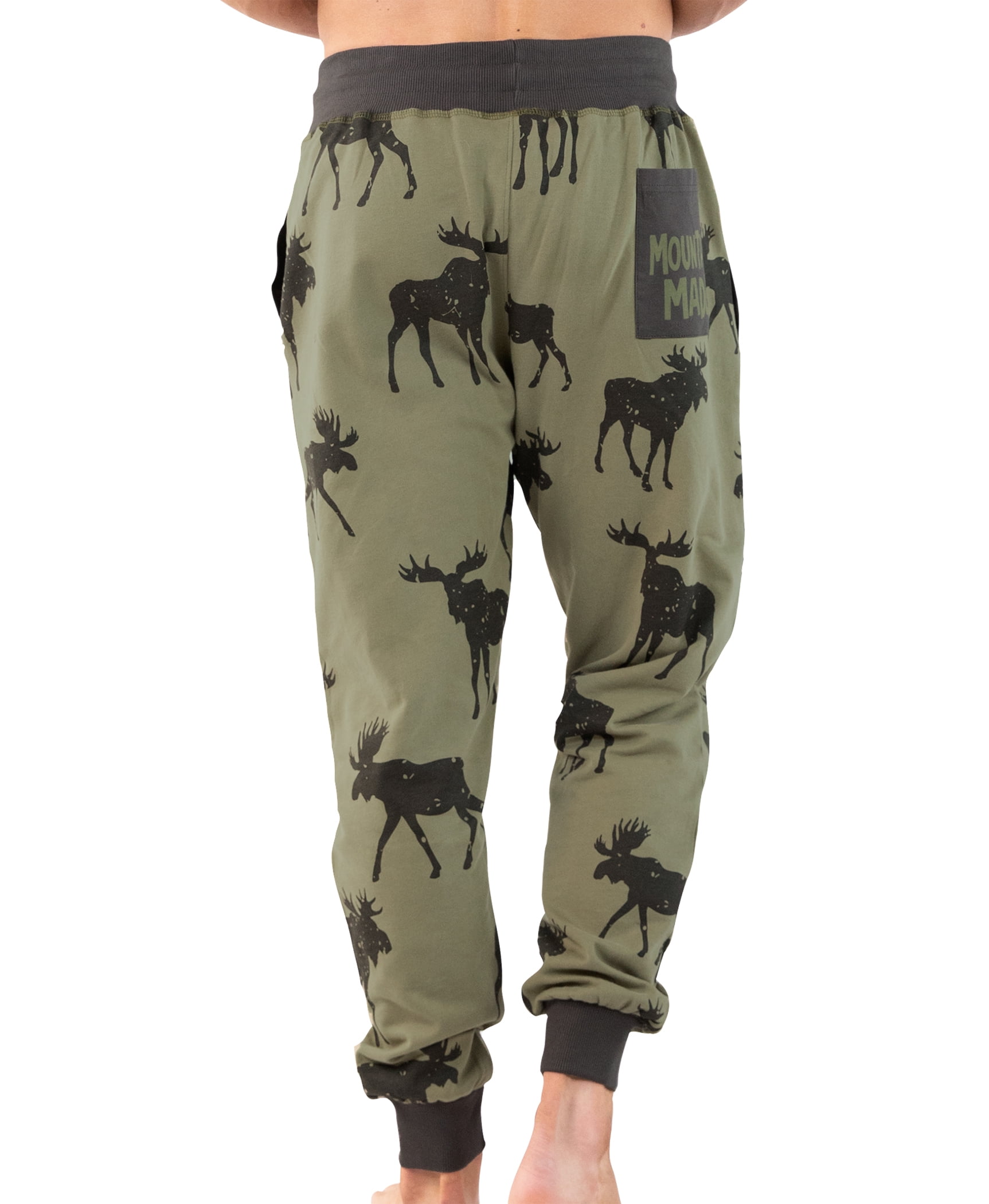 LazyOne Men's Jogger Sweatpants, Cozy, Warm, Pockets, Mountain Made, Moose (Medium) - Walmart.com