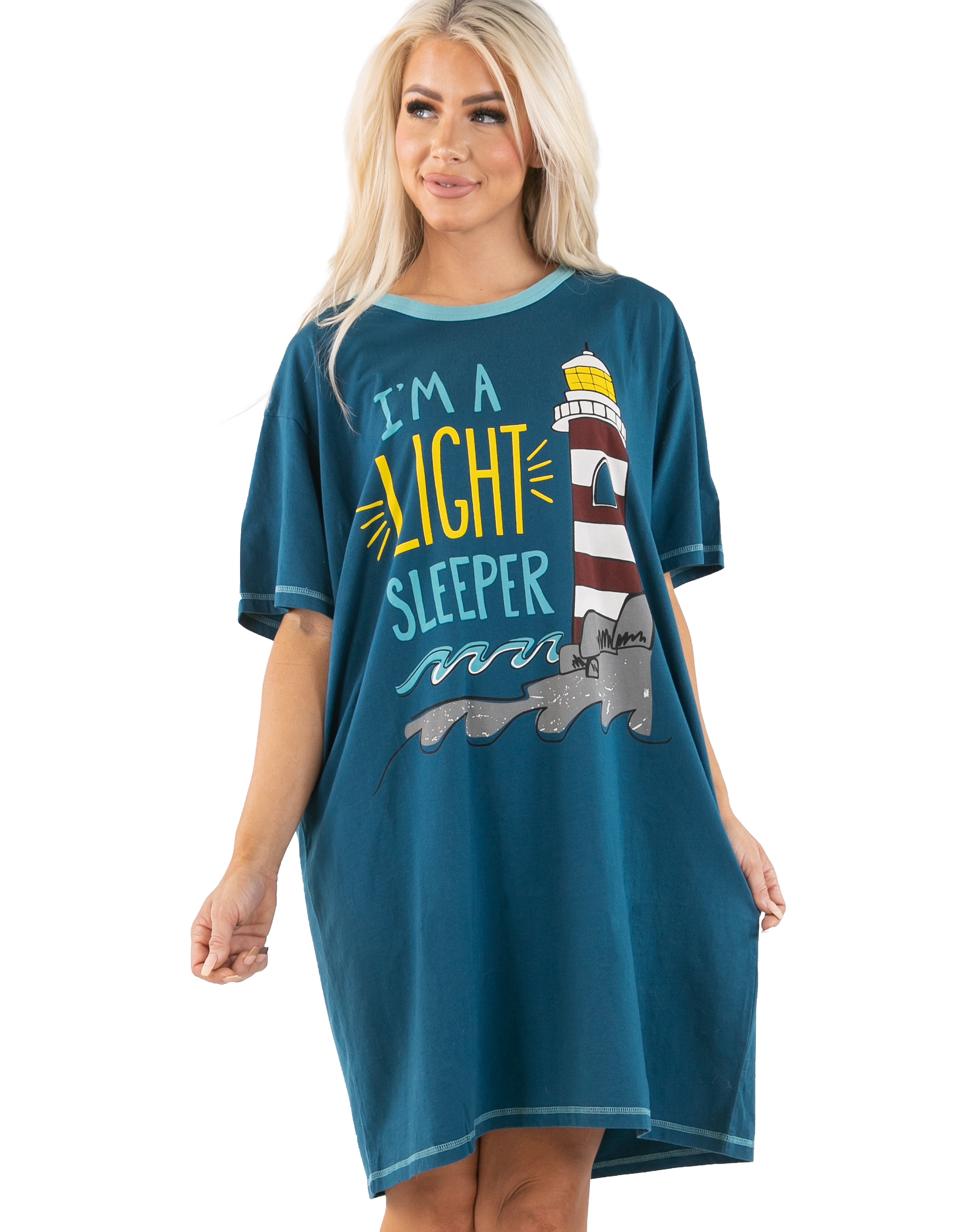LazyOne Nightshirts for Women, Ocean Designs Sleepshirt (Light Sleeper ...