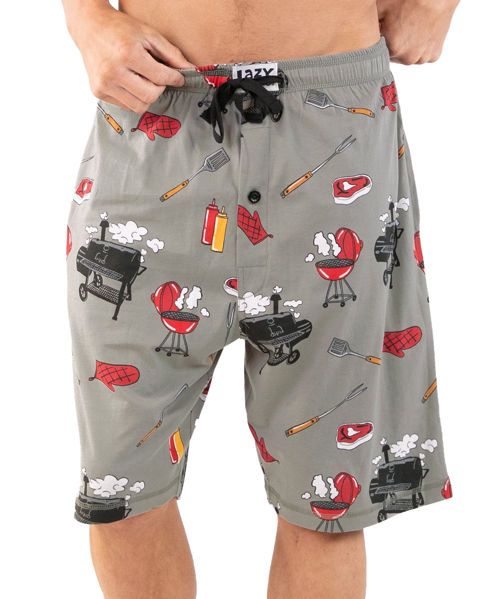 LazyOne Pajama Shorts For Men, Men's Separate Bottoms, Cotton Loungewear, BBQ, Grills, Steak ...