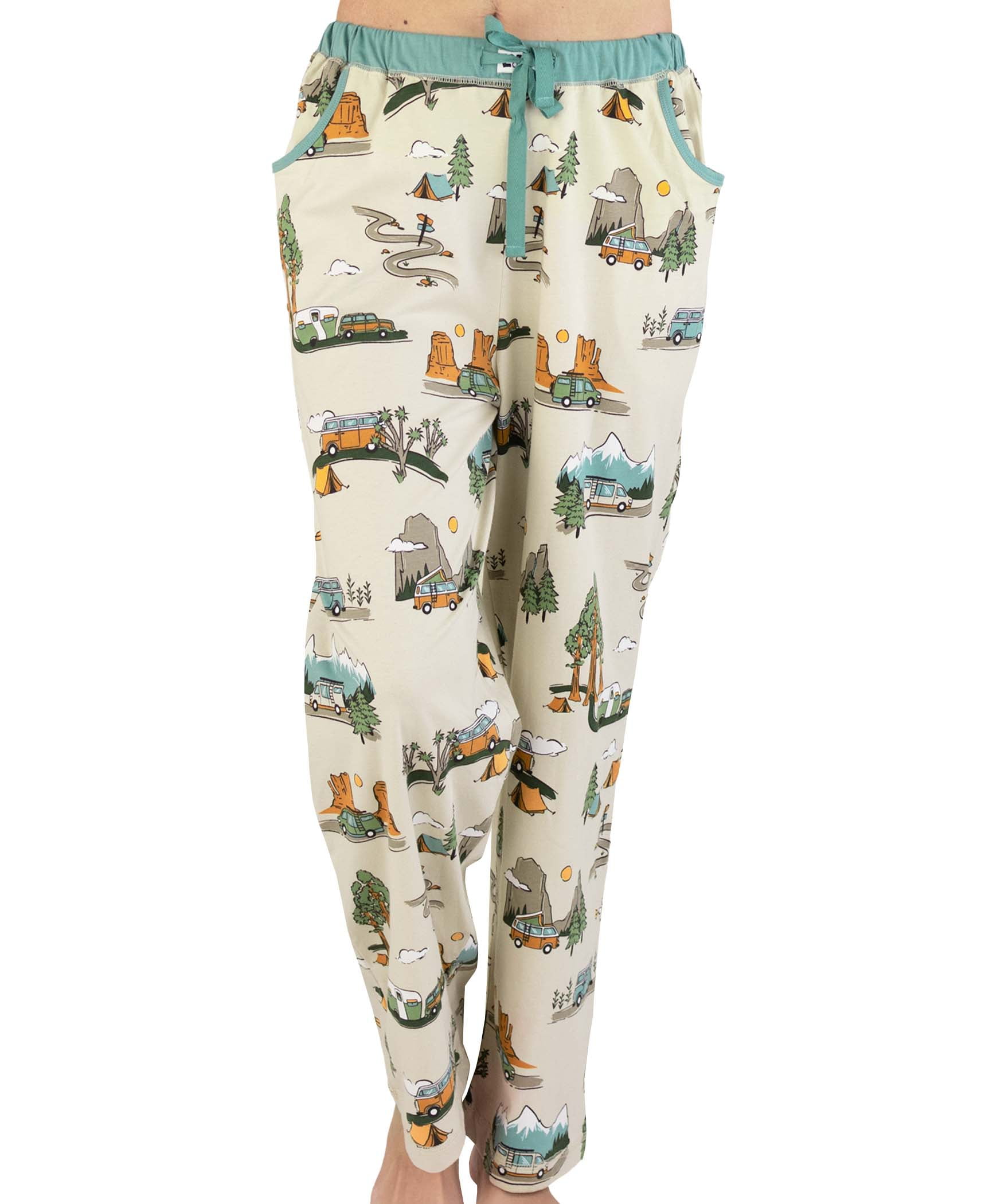 LazyOne Pajamas for Women, Cute Pajama Pants and Top Separates, Road ...