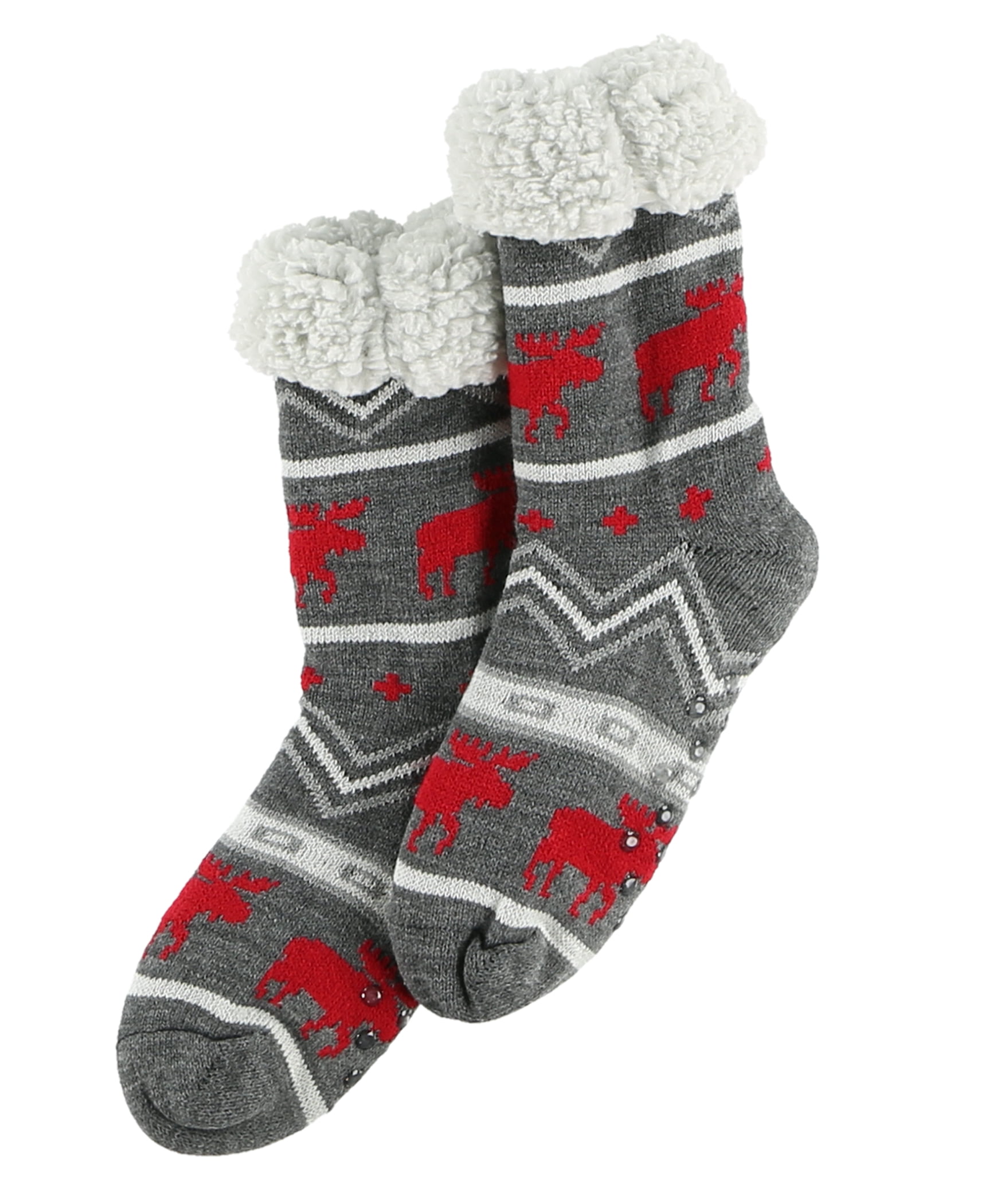 LazyOne Plush Nonskid Socks, Fuzzy Socks with Cute Designs for Women ...