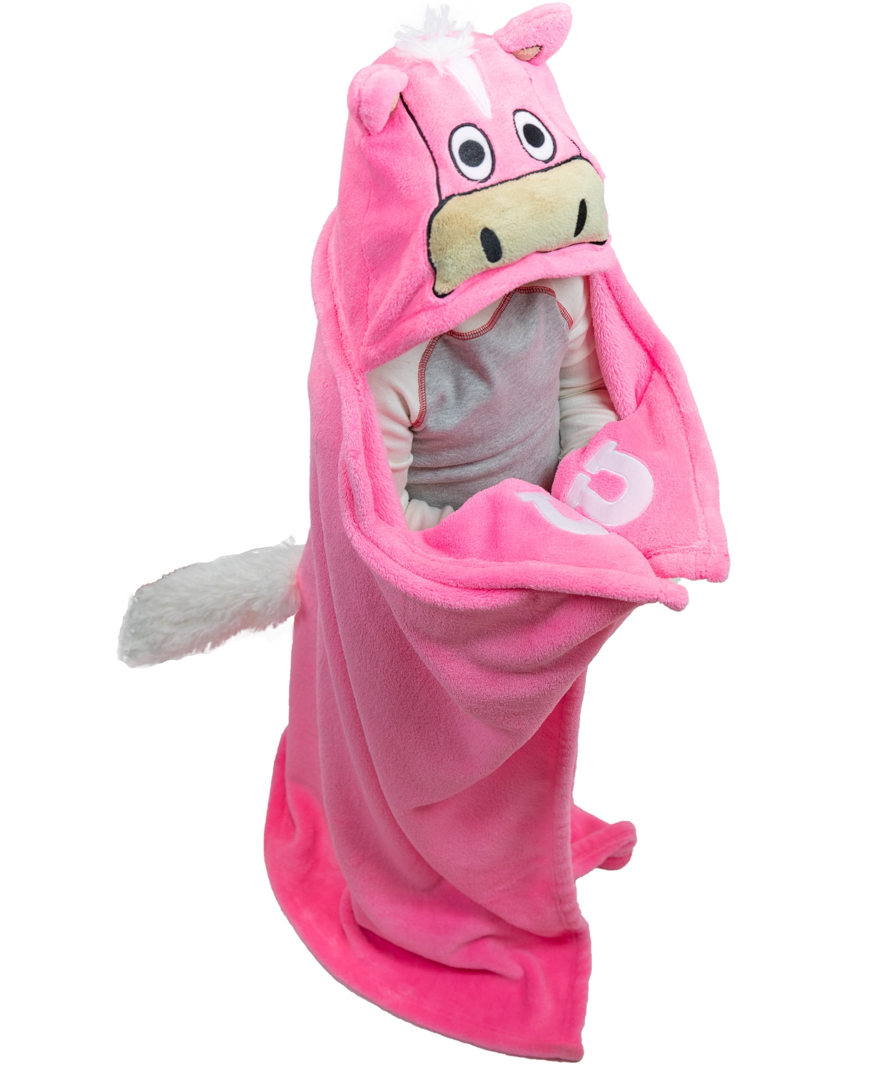 LazyOne Wearable Hooded Blanket for Kids, Animal Hooded Blanket (Horse ...