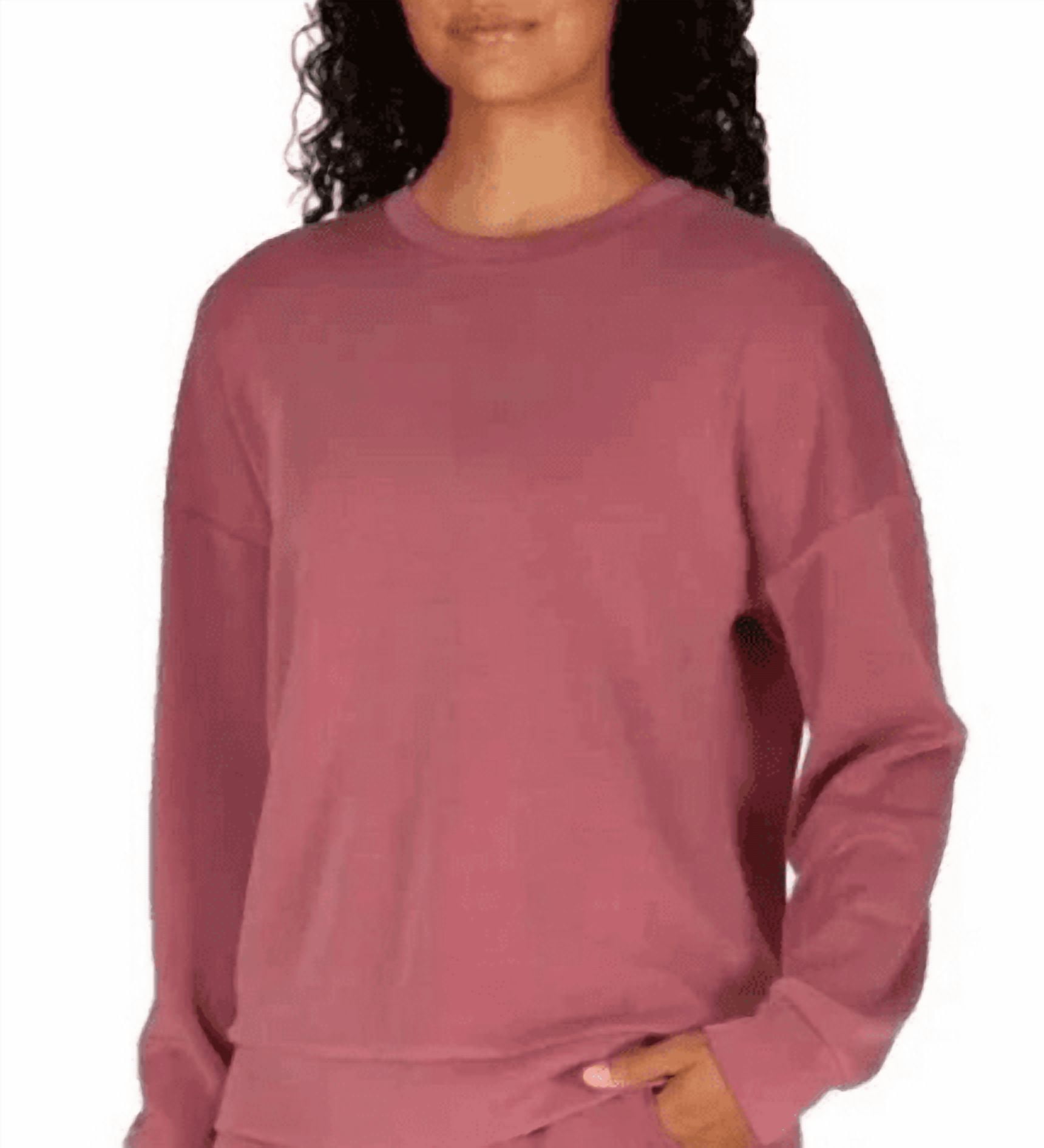 LazyPants Women's Luxe Crewneck Top Small Berry - Walmart.com