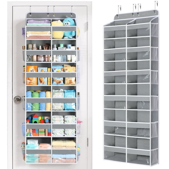 LazySpin, Over the Door Organizer, 20 Inch, 6 Tiers Gray - Walmart.com