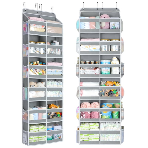 LazySpin Over the Door Organizer 6 Tiers, Extra Large Behind Door ...