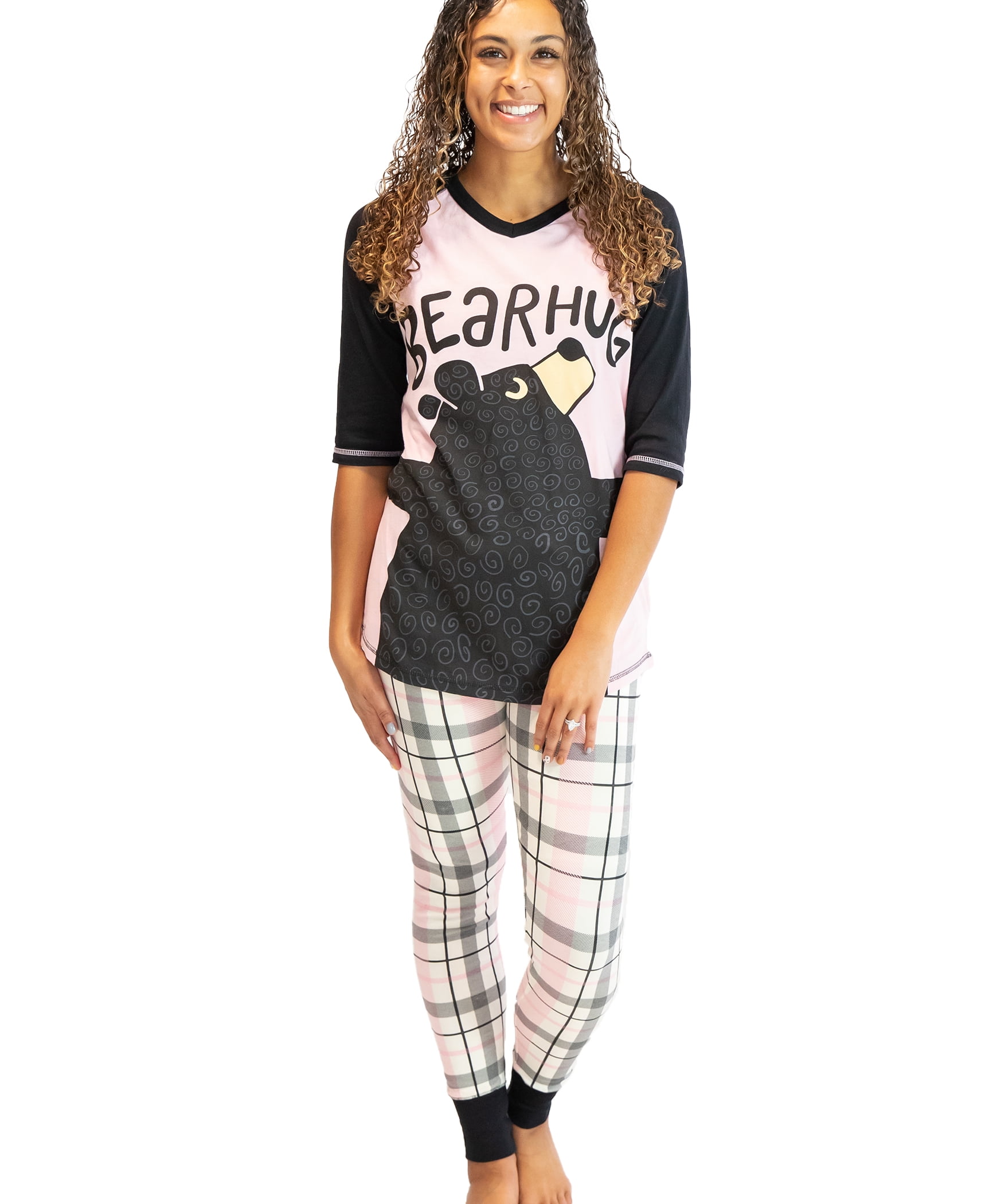 Lazyone Women's Soft Casual Pajama Leggings and Tall Tee Sets With Cute ...