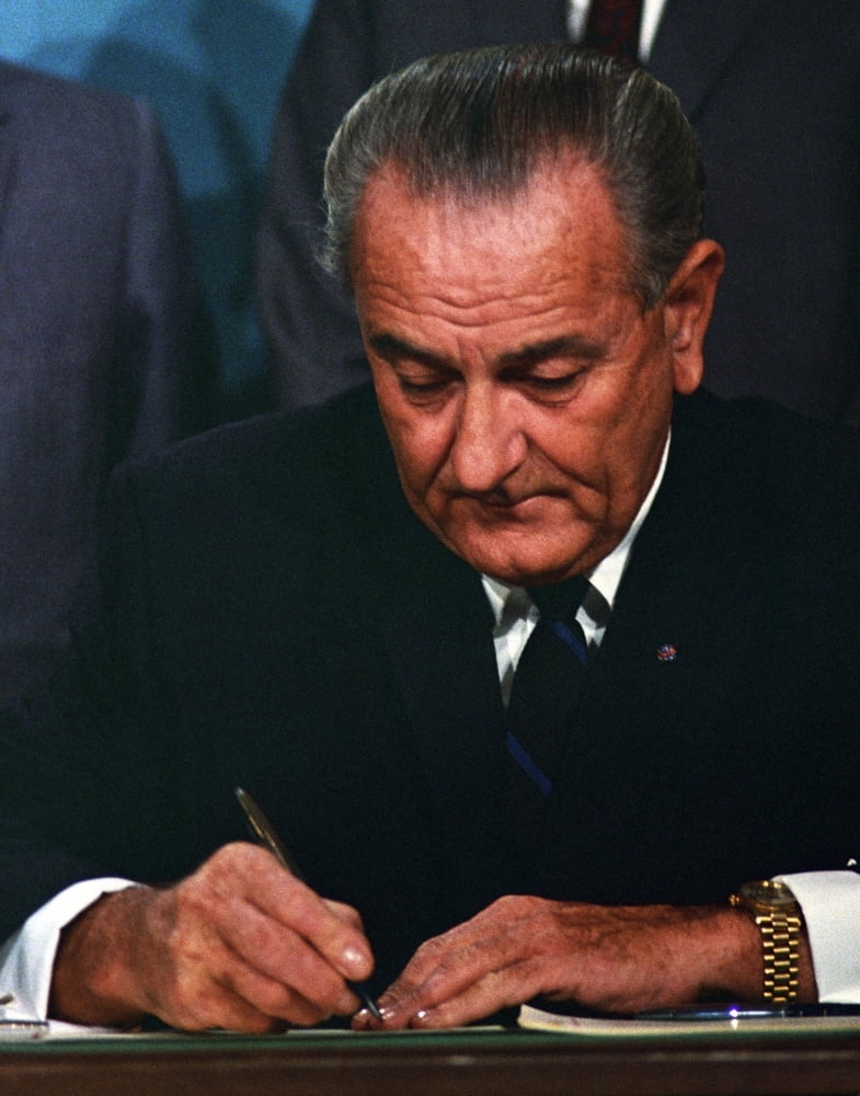 Lbj'S Great Society Programs. President Lyndon Johnson Signing Of ...