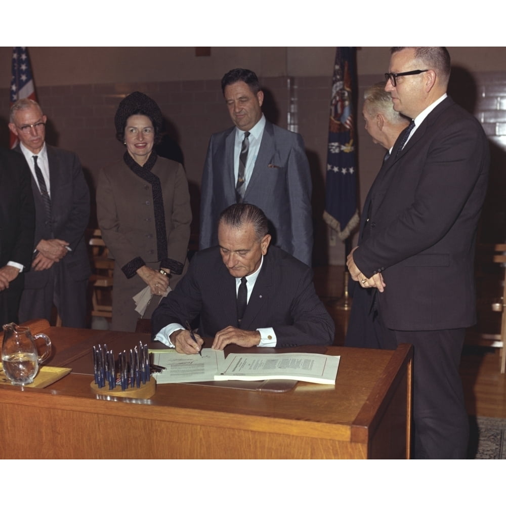 Lbj'S Great Society Programs. President Lyndon Johnson Signing Of The ...