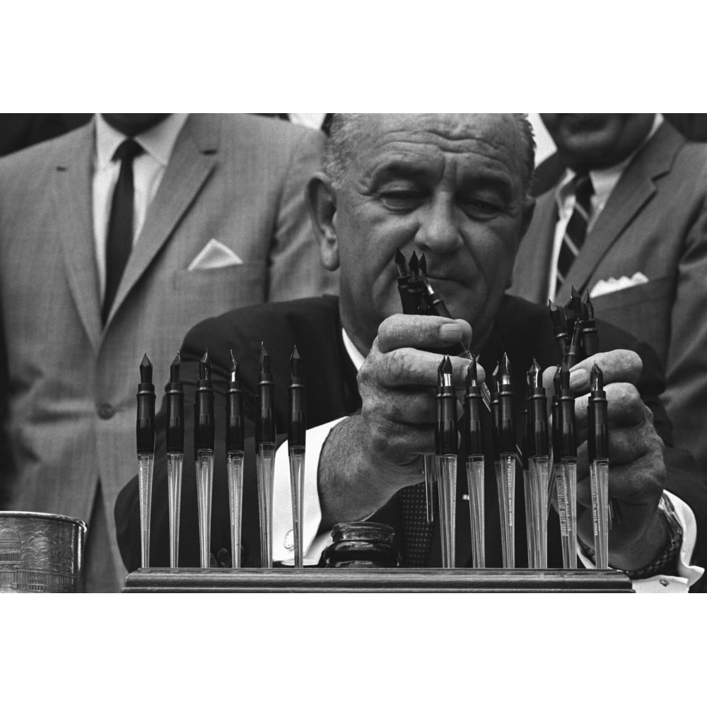 Lbj'S Great Society Programs. President Lyndon Johnson With The Many ...