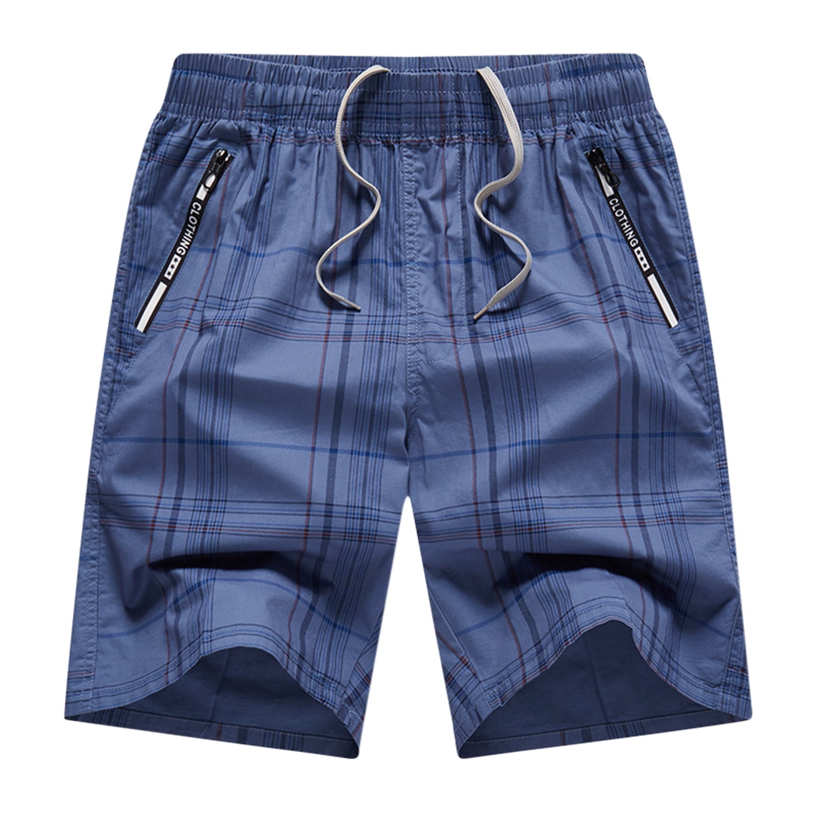 LbsKUS Men's Casual Hawaiian Shorts Twill Cargo Shorts Elastic Waist ...