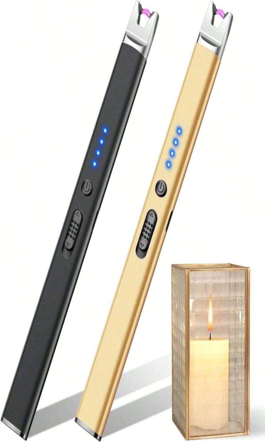 LcFun 2 Pack Candle Lighter Electric USB Rechargeable Plasma Arc ...