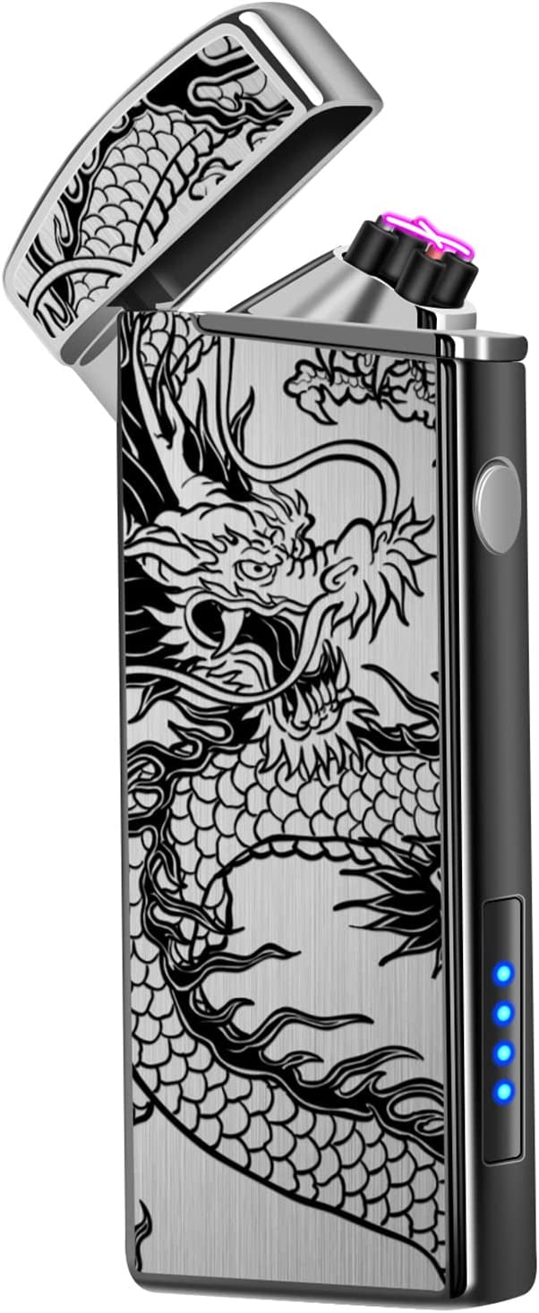 LcFun Electric USB Rechargeable Lighter, Windproof Plasma Dual Arc ...