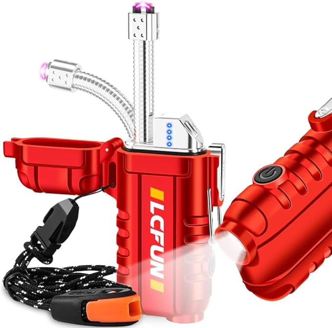 LcFun Plasma Lighters Rechargeable Electric Lighter Outdoor Windproof ...