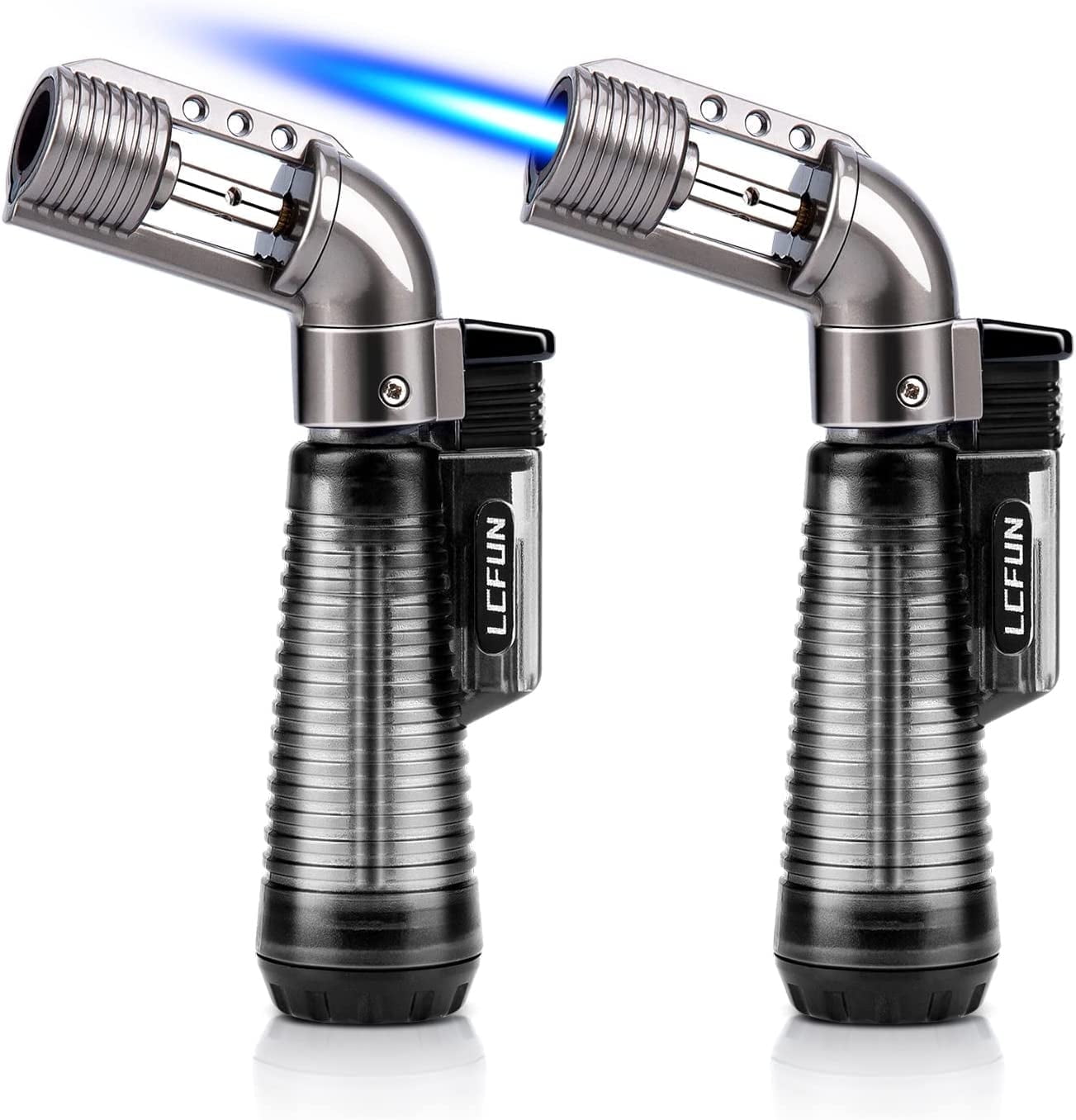 LcFun Torch Lighter 2 Pack Jet Flame Cigar Lighters Refillable Butane ...