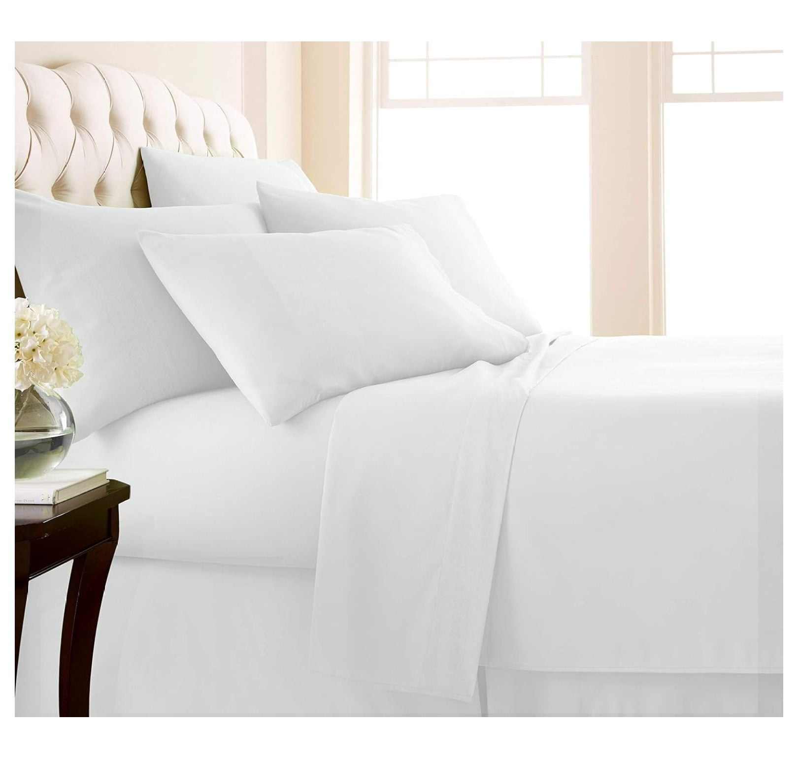 LcXctD 6-Piece Extra Deep Pocket Queen Sheets Set, Ultra-Soft Microfiber Bed Sheets with 21 ...