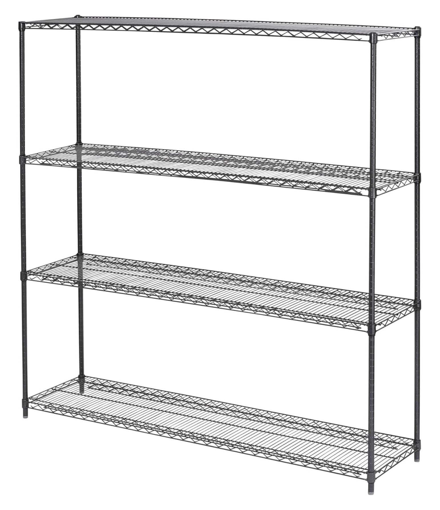 LcXctD ALESW207218BA BA Plus 72 in. x 18 in. x 72 in. 4-Shelf Wire ...