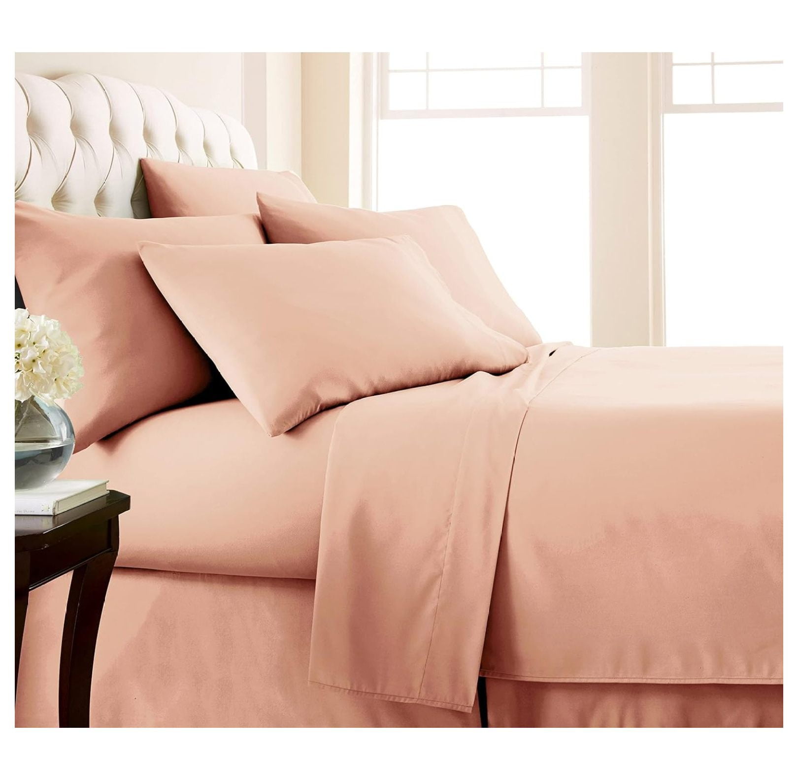 LcXctD Deep Pocket Split King Sheets Set, 7-Piece Ultra-Soft and Comfy ...