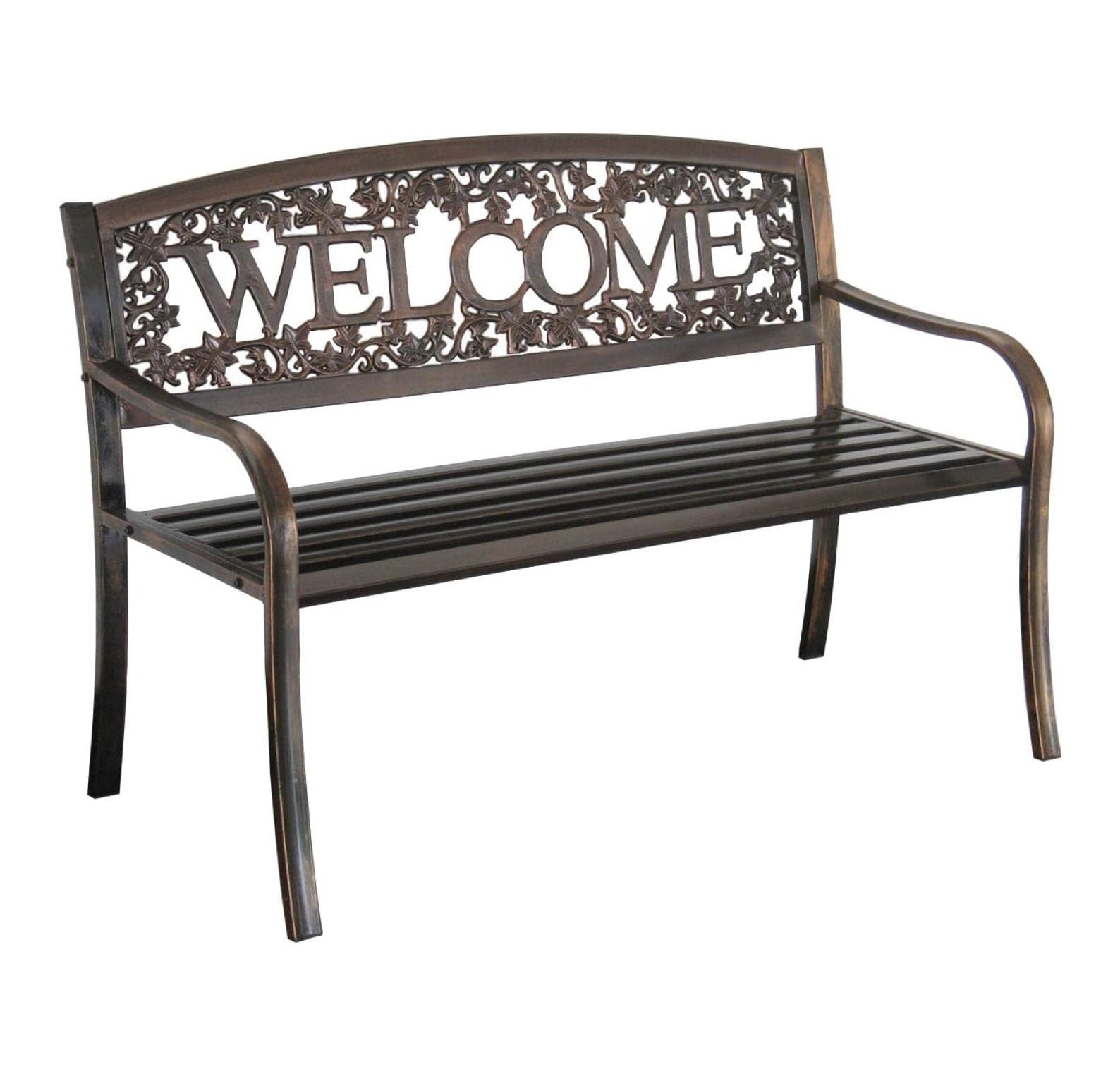 LcXctD TX94101 Metal Welcome Outdoor Bench - Walmart.com