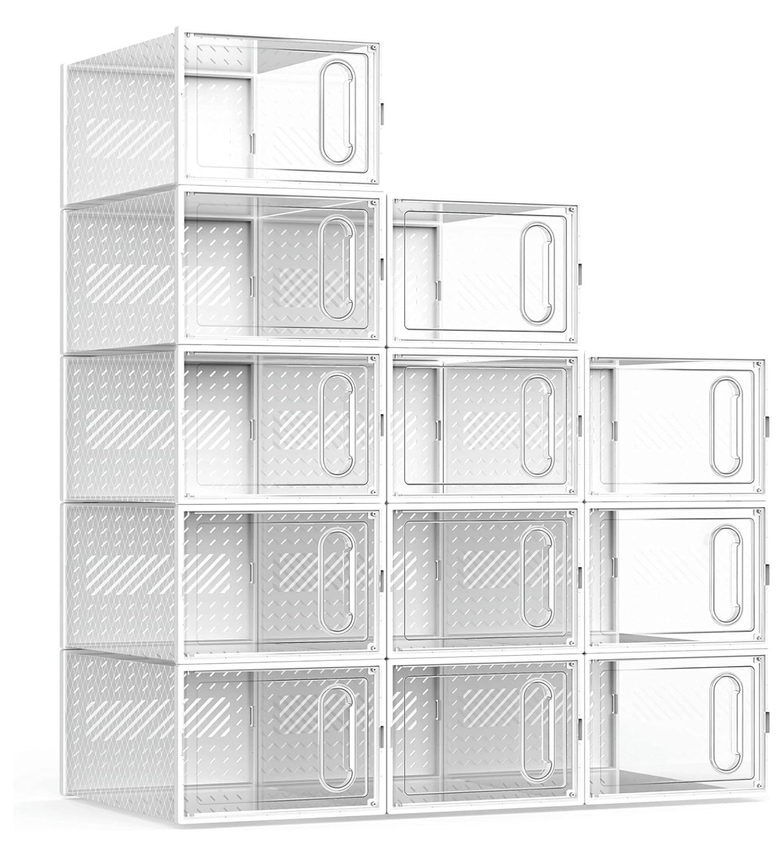 LcXctD X-Large Shoe Storage Boxes, 12 Pack Shoe Organizers with ...
