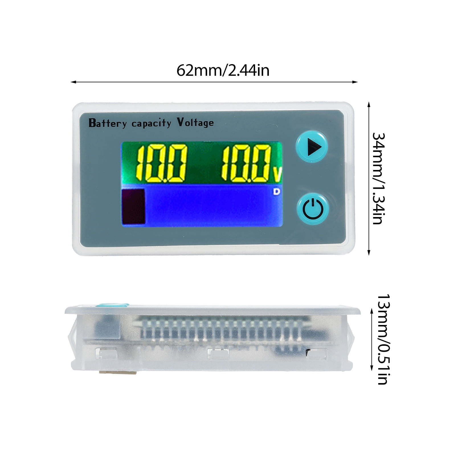 Lcd 10-100V LCD Battery Monitor 12V/24V/36V/48V Digital Battery ...