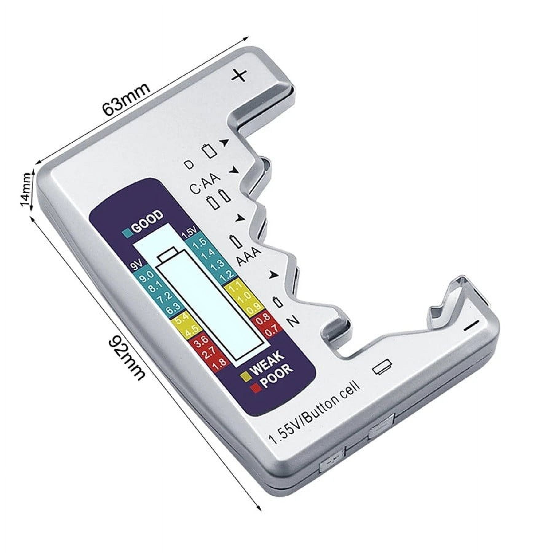 Lcd Digital Battery Tester Aa/Aaa/9V/1.5V Button Cell Battery Capacity ...
