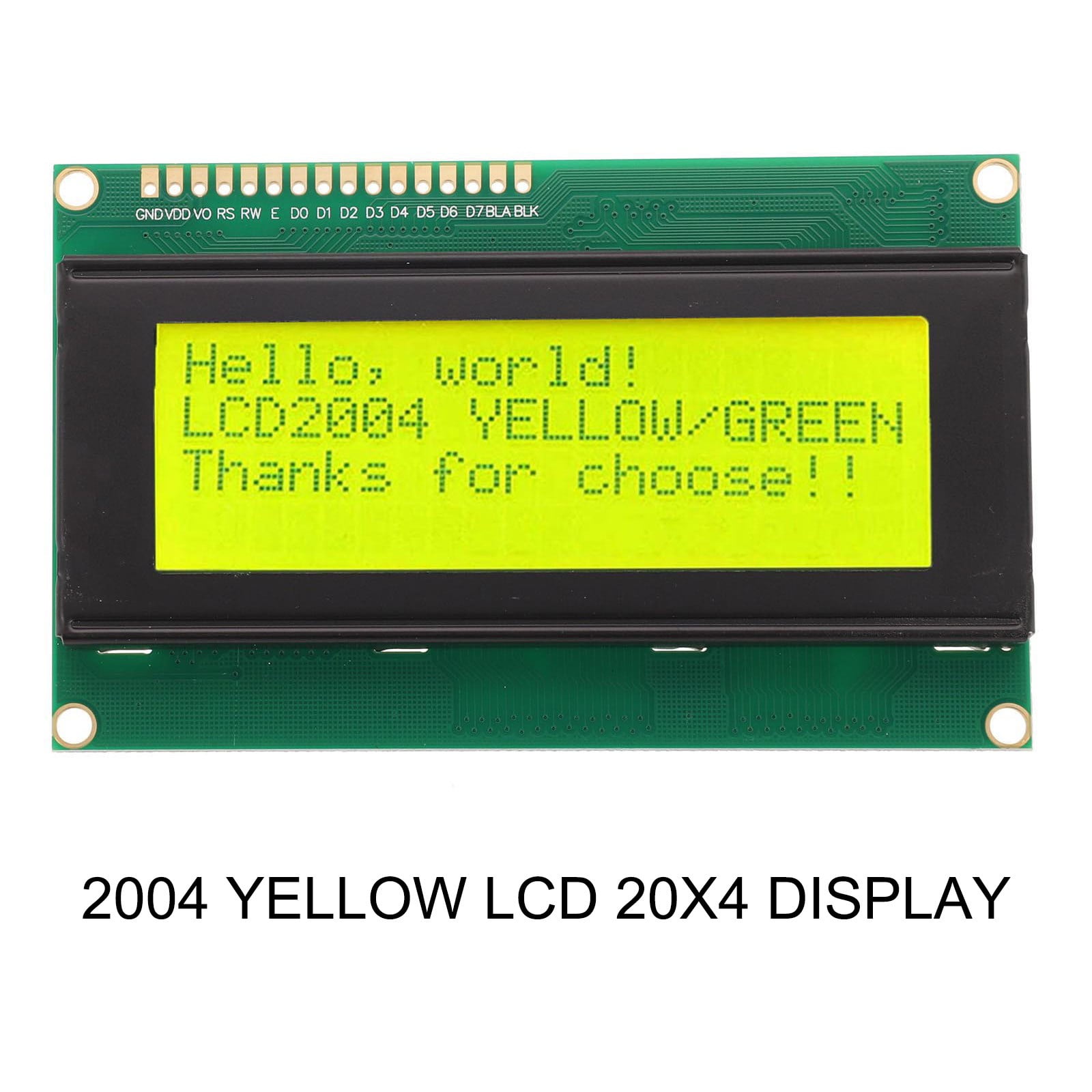 Lcd Display 2004 Interface 20X4 Character Lcd Module Blue & Green ...