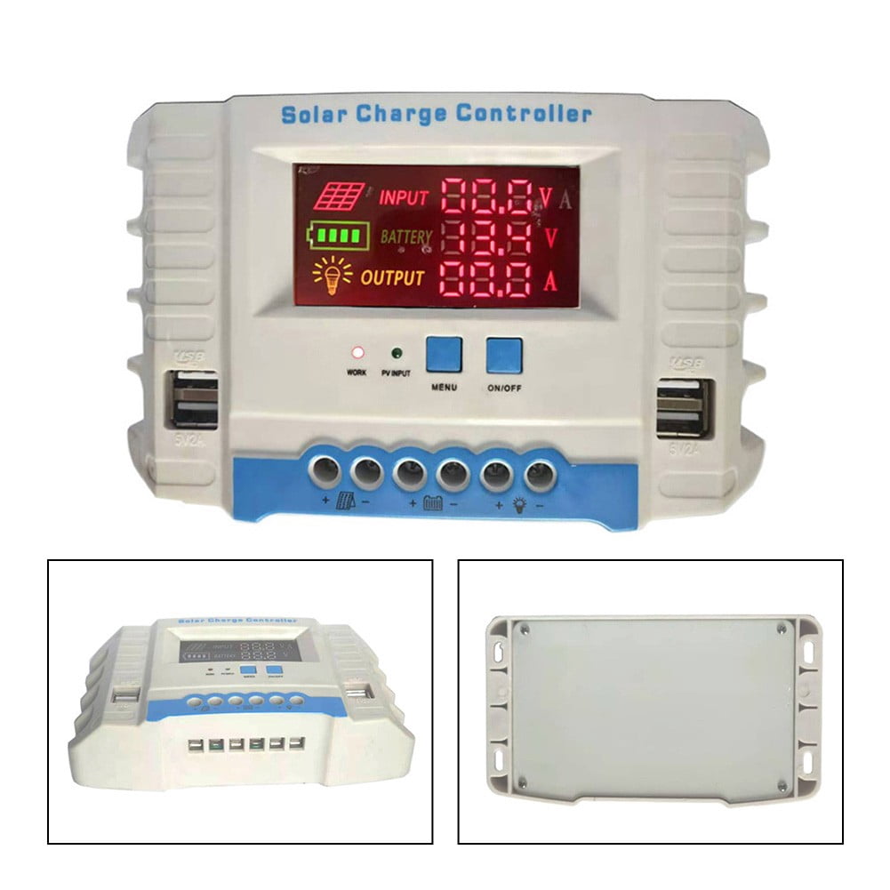 Lcd Display Solar Charge Controller 12V/24V For Pwm 50V Battery,10-40A ...