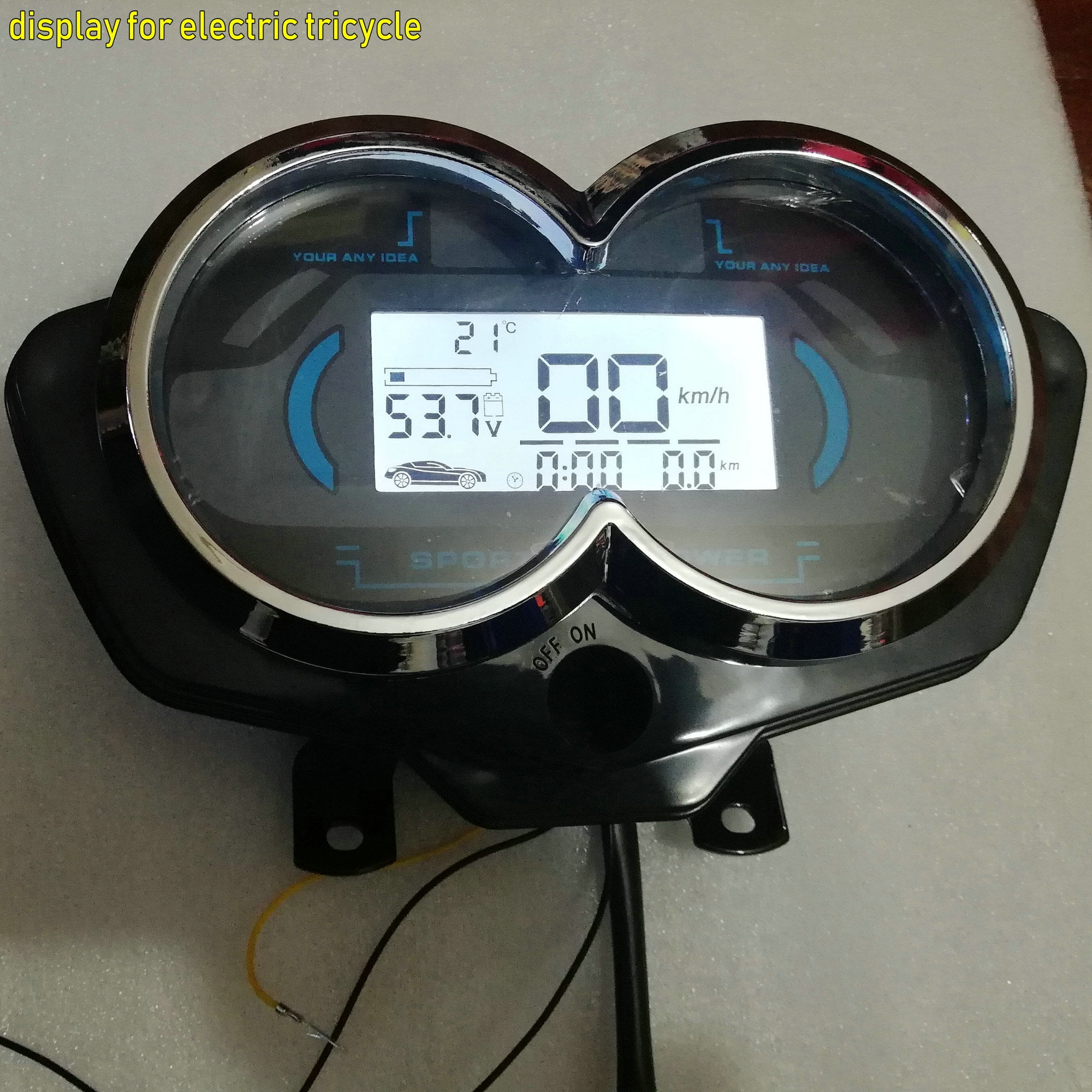Lcd Display SpeedoMeter Dashboard For Electric Scooter Rricycle With ...