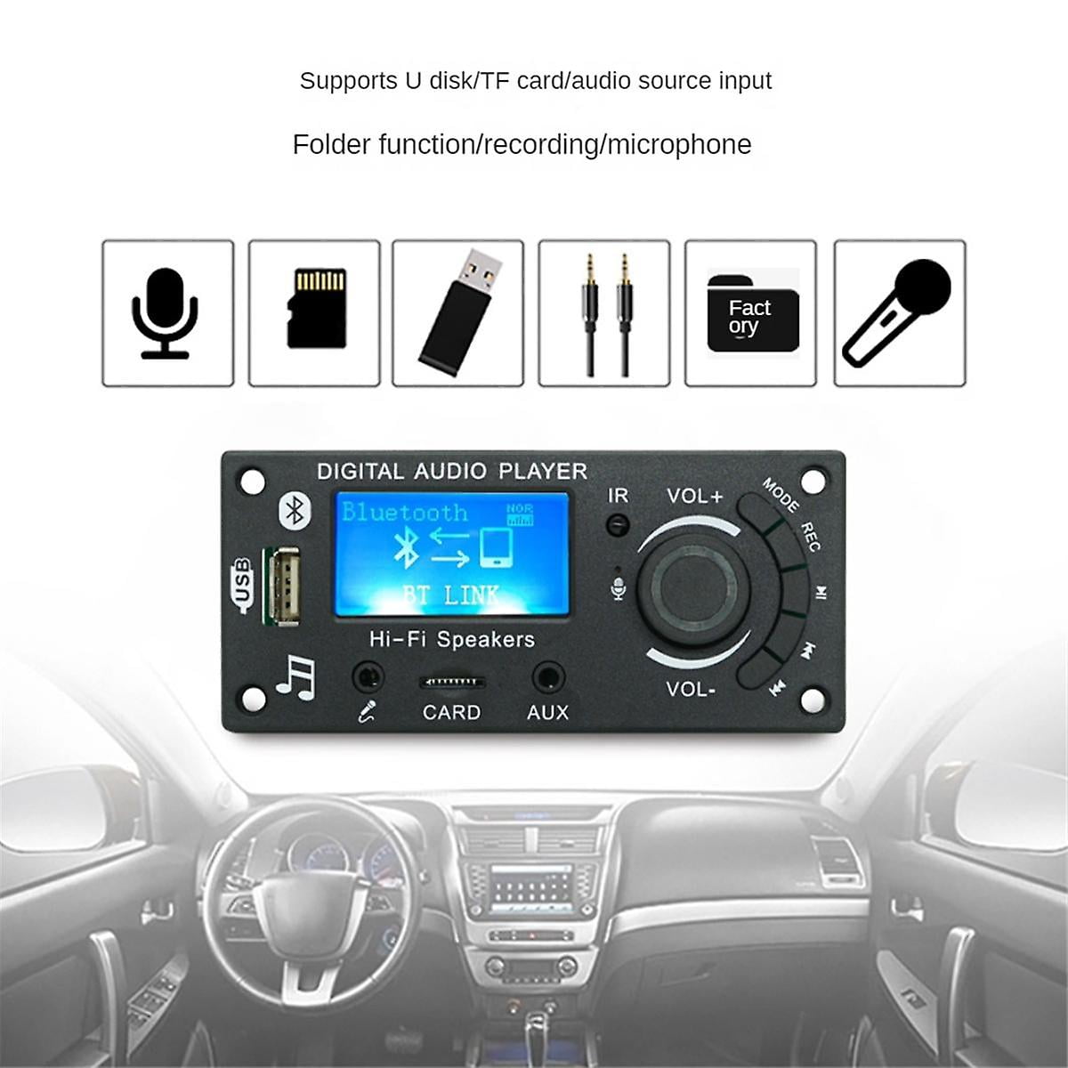 Lcd Screen Display Mp3 Decoder Board Bluetooth Module Diy Products Car ...