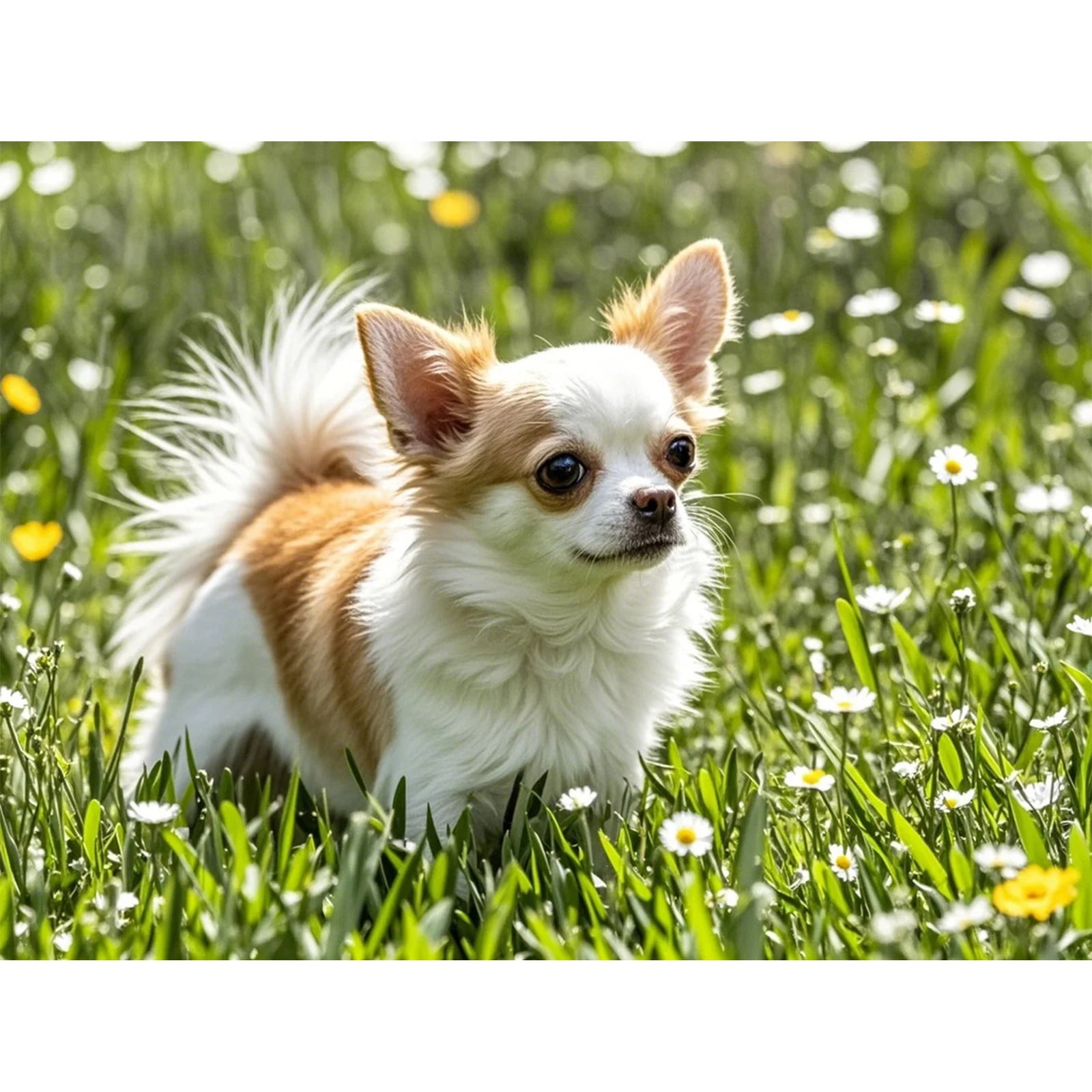 Lcdjbfbf DIY Full Round handmade Home Decor,Cream colored Chihuahua ...