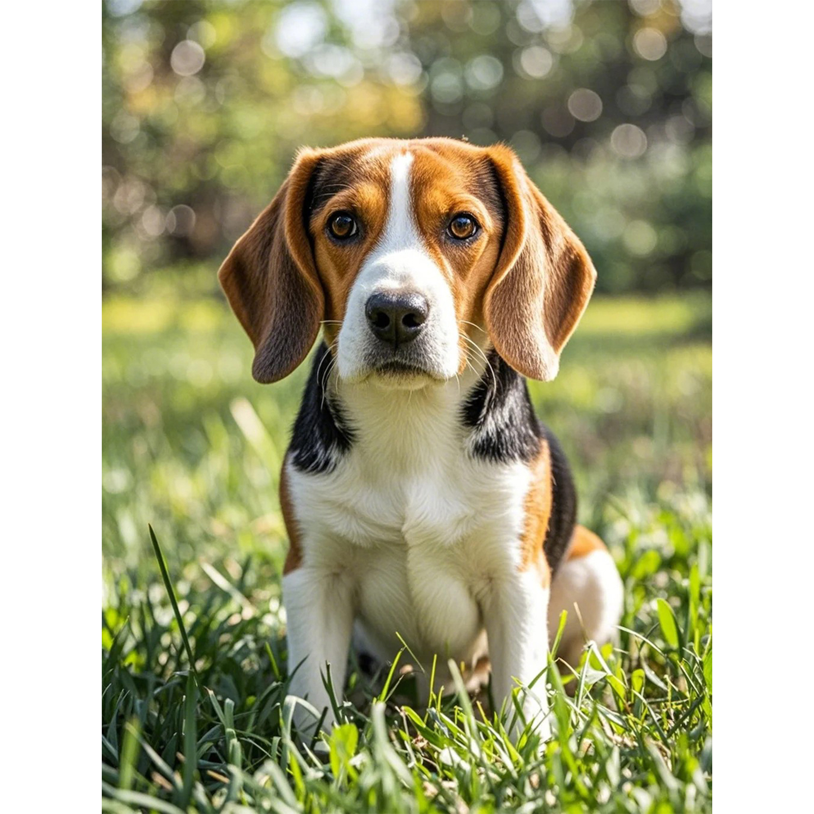 Lcdjbfbf DIY Round Full Drill Diamond Dot Gem Art Kits,Brown Beagle,Art ...