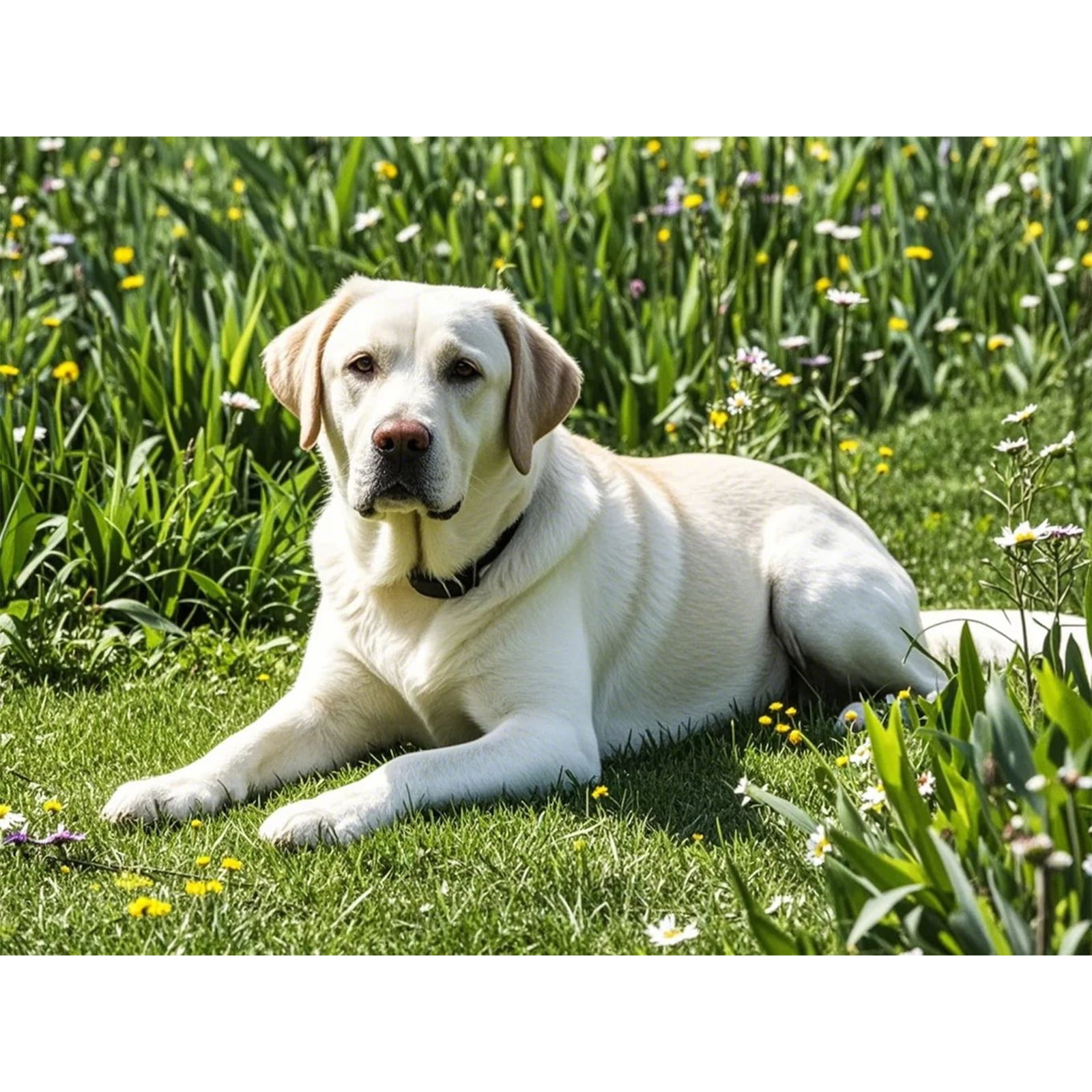 Lcdjbfbf White Labrador Retriever Diamond Art Decor,for Beginners Paint ...