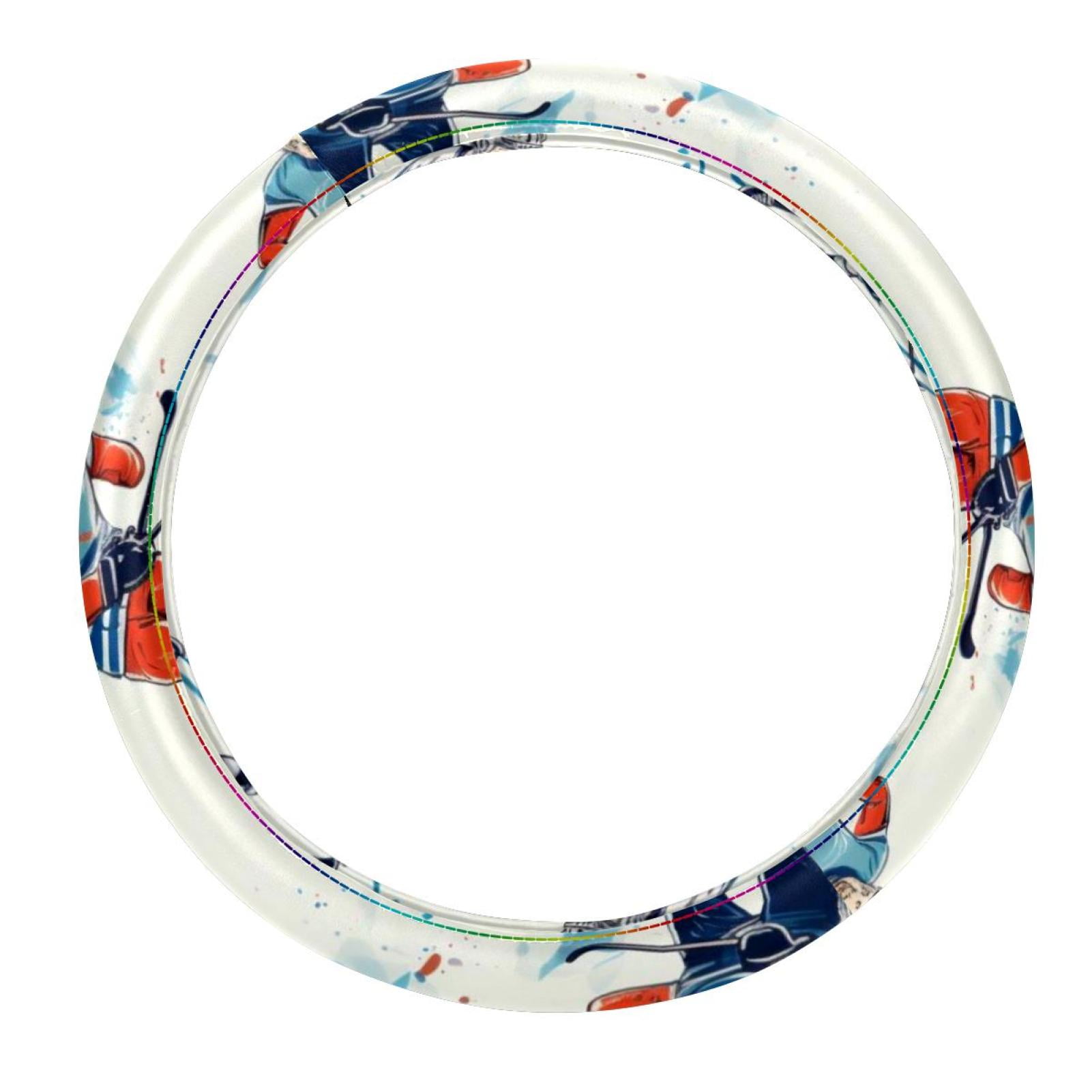 Lce Hockey 14.5 Inch Printing PVC Leather Car Wheel Covers Steering ...