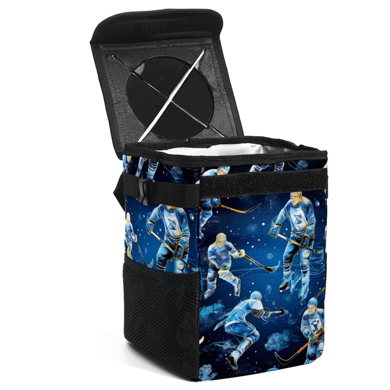 Lce Hockey Car Garbage Can - Foldable, with Lid, Leak-proof, Hanging ...