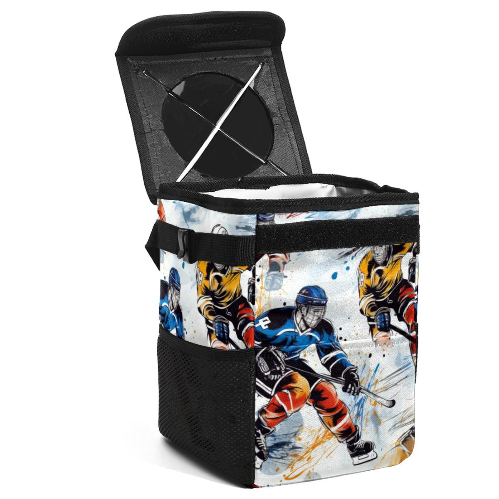 Lce Hockey Foldable Car Garbage Can with Lid, Leak-proof, Hanging ...