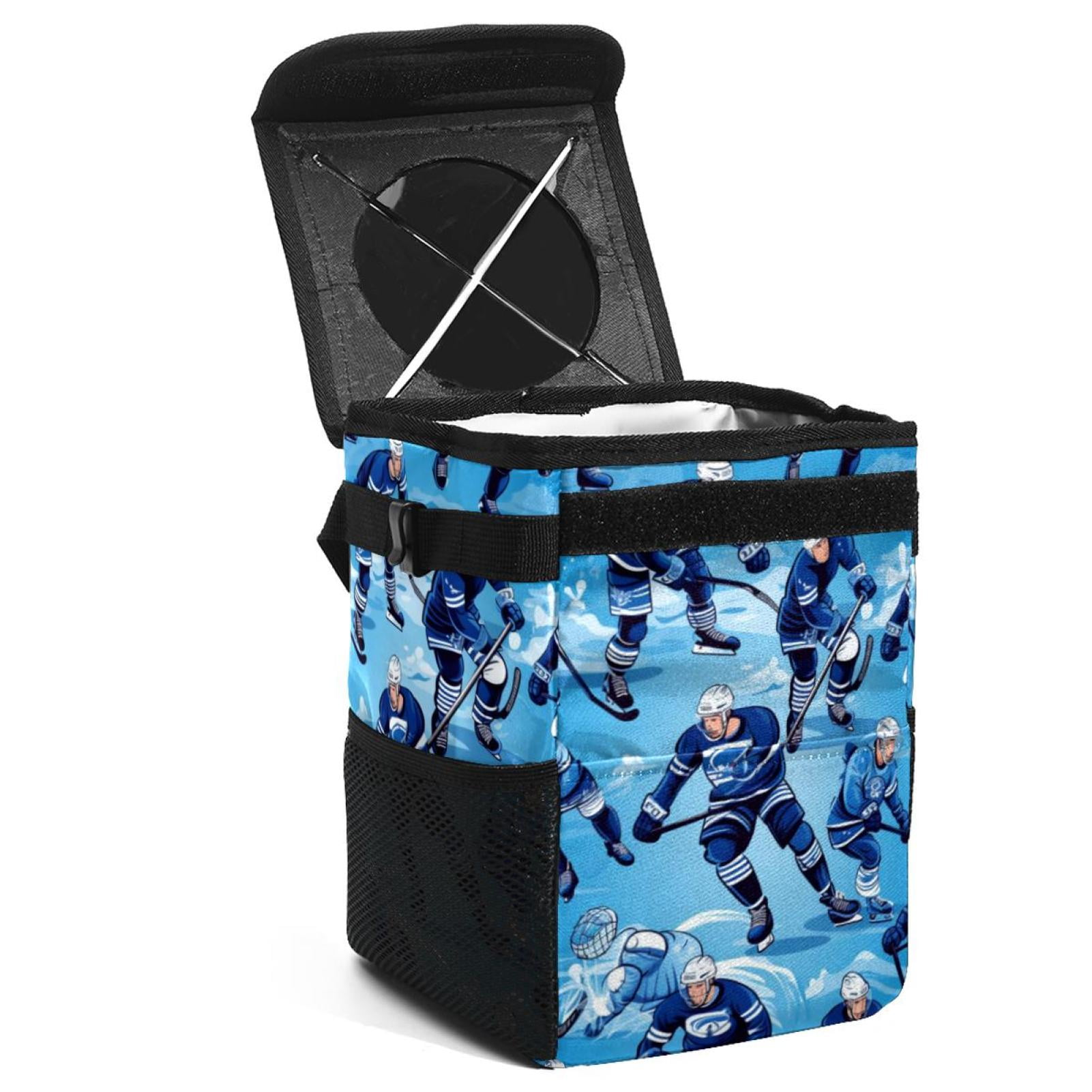Lce Hockey Foldable Car Garbage Can with Lid, Leak-proof, and Hanging ...