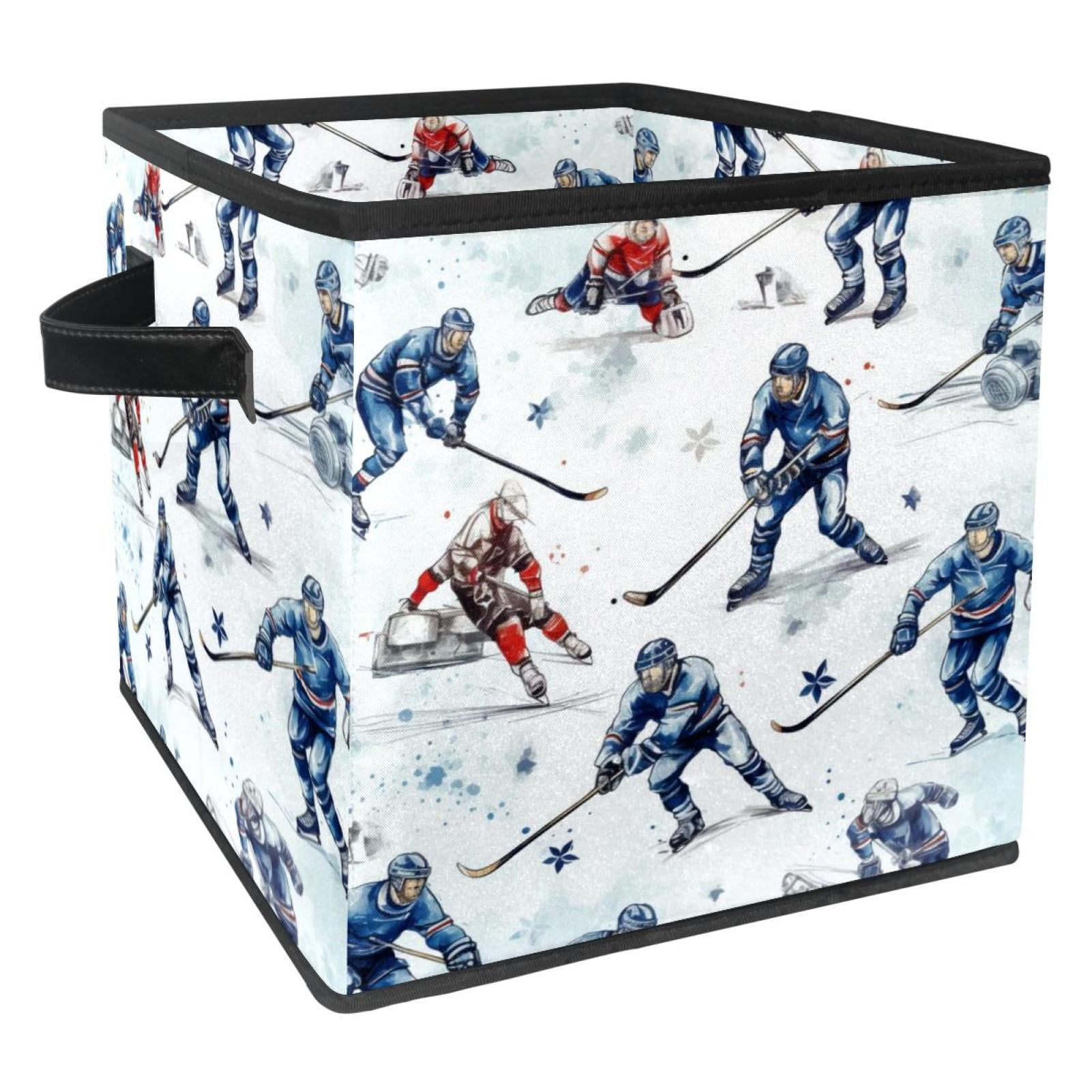 Lce Hockey Foldable Toy Box Storage Cubes Storage Basket with Handle ...