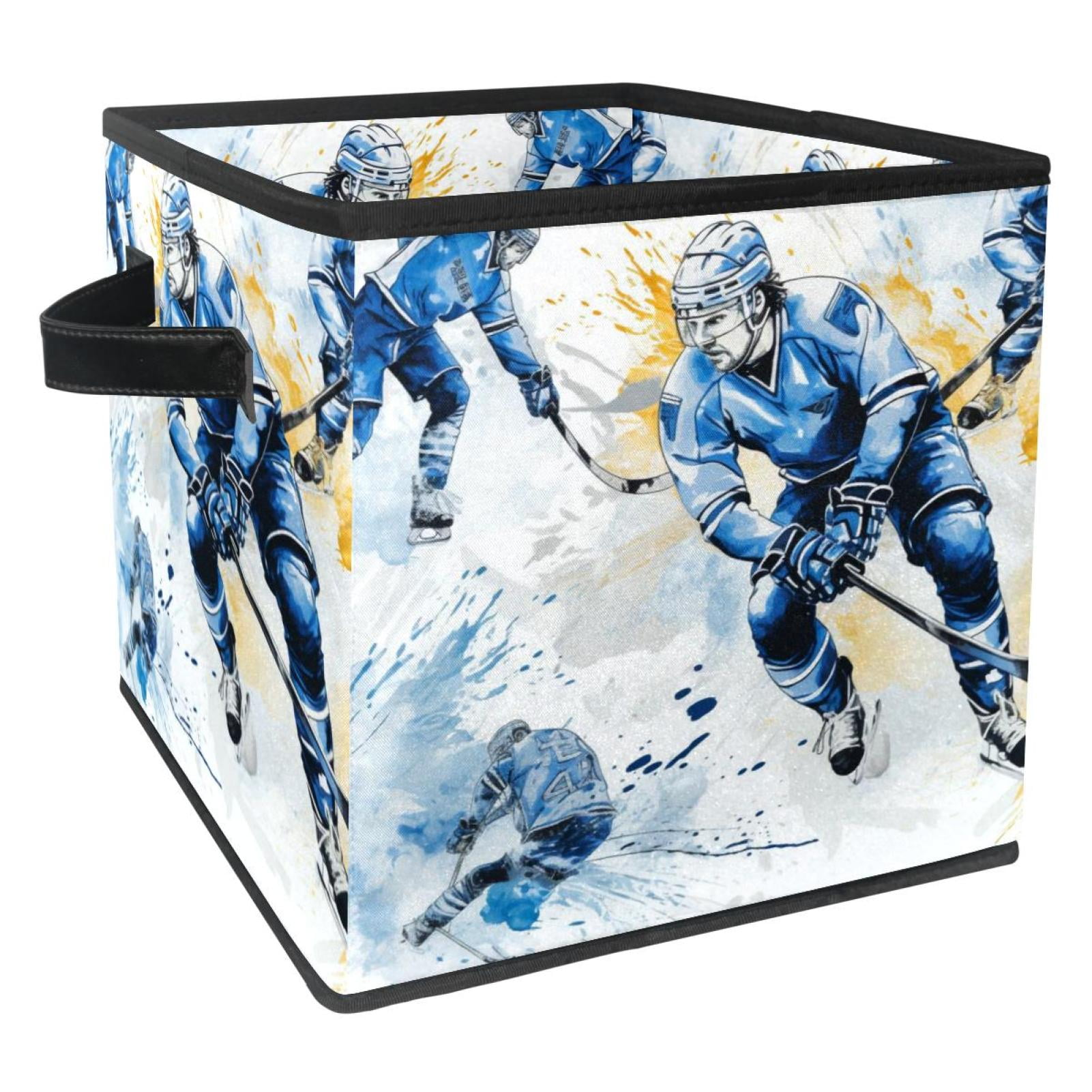 Lce Hockey Large Capacity Foldable Storage Baskets with Handle, 10.8 ...